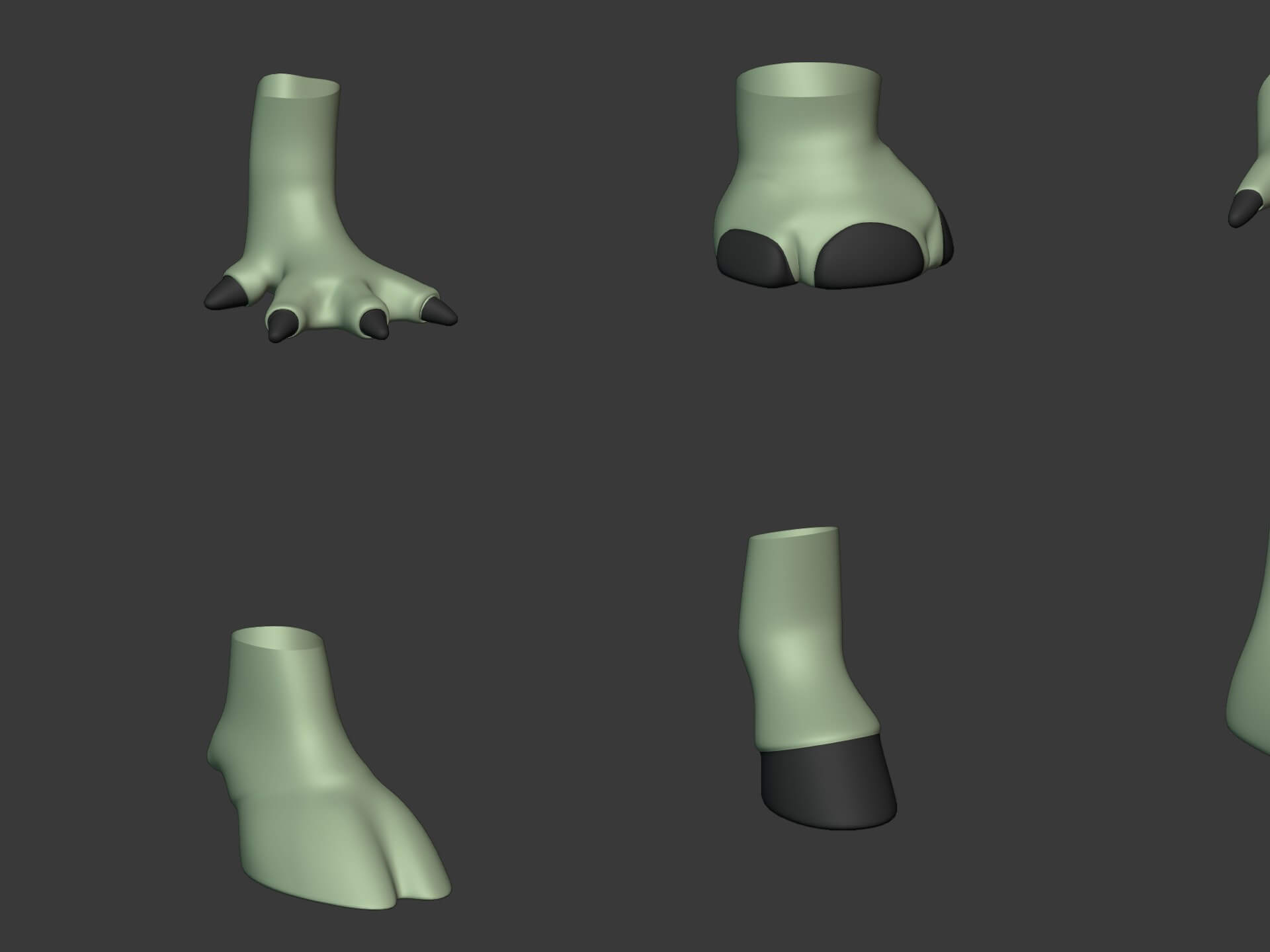 Cartoon Feet Pack - 3D Model by Ocstard