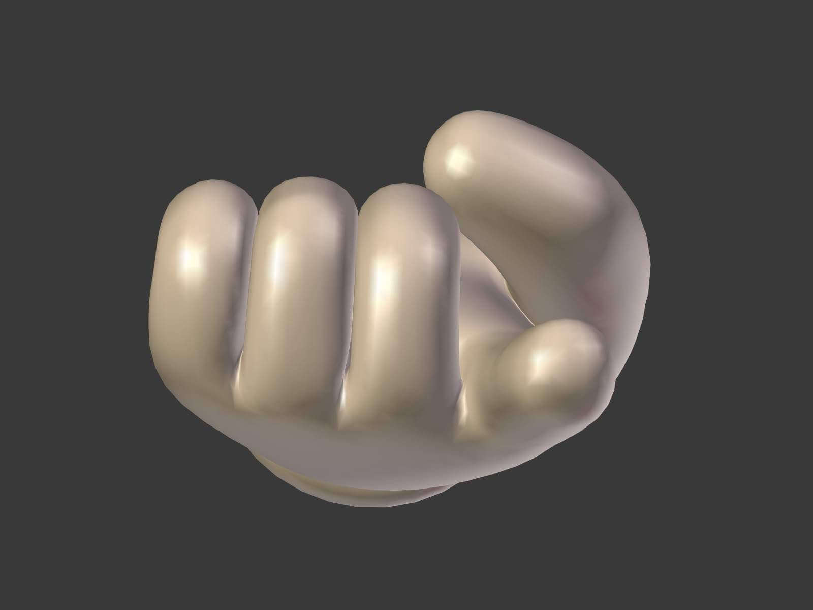 Cartoon Hand - Direction Sign 3D Model by Ocstard