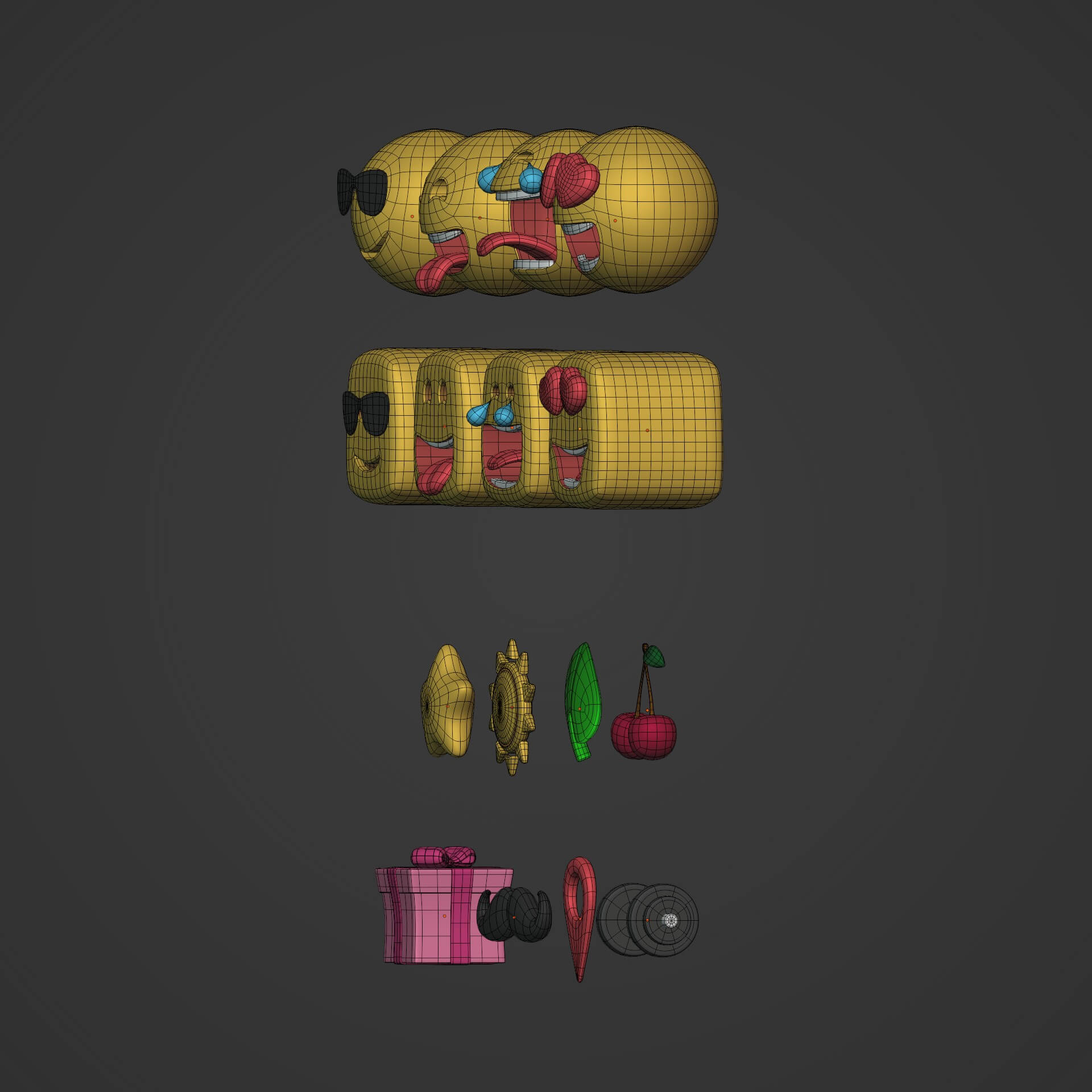 Cartoon Icons Pack - 3D Model by Ocstard