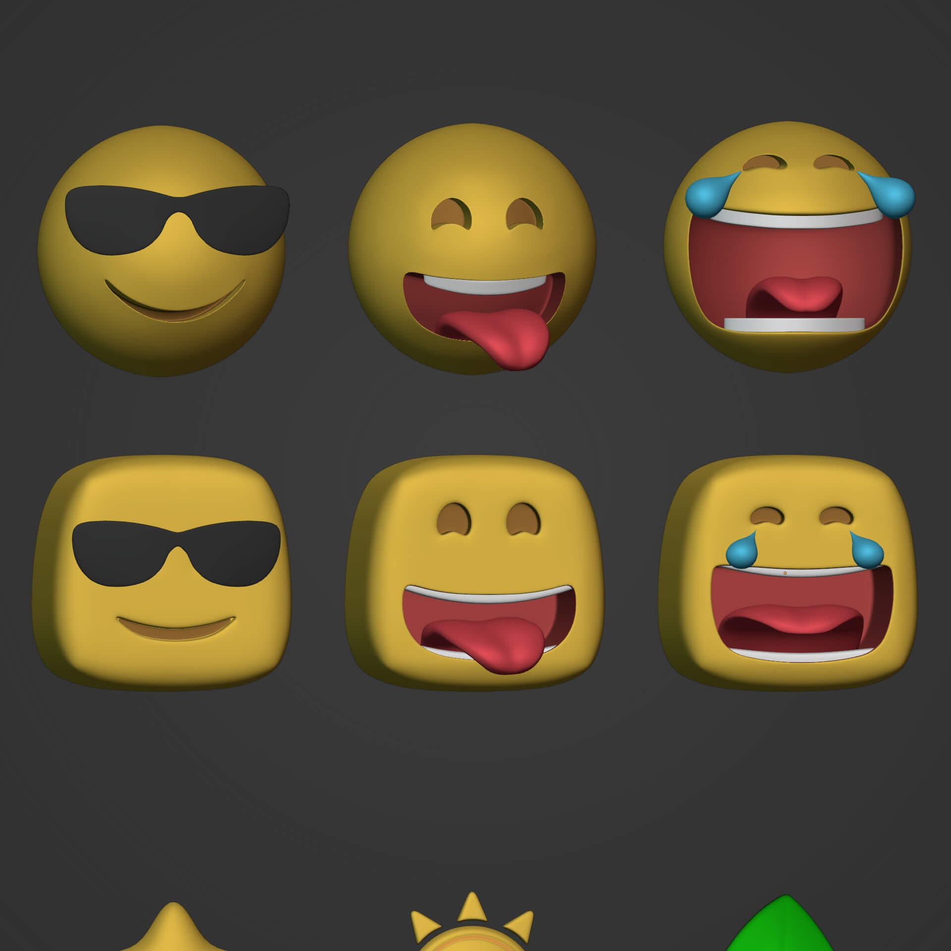 Cartoon Icons Pack - 3D Model by Ocstard