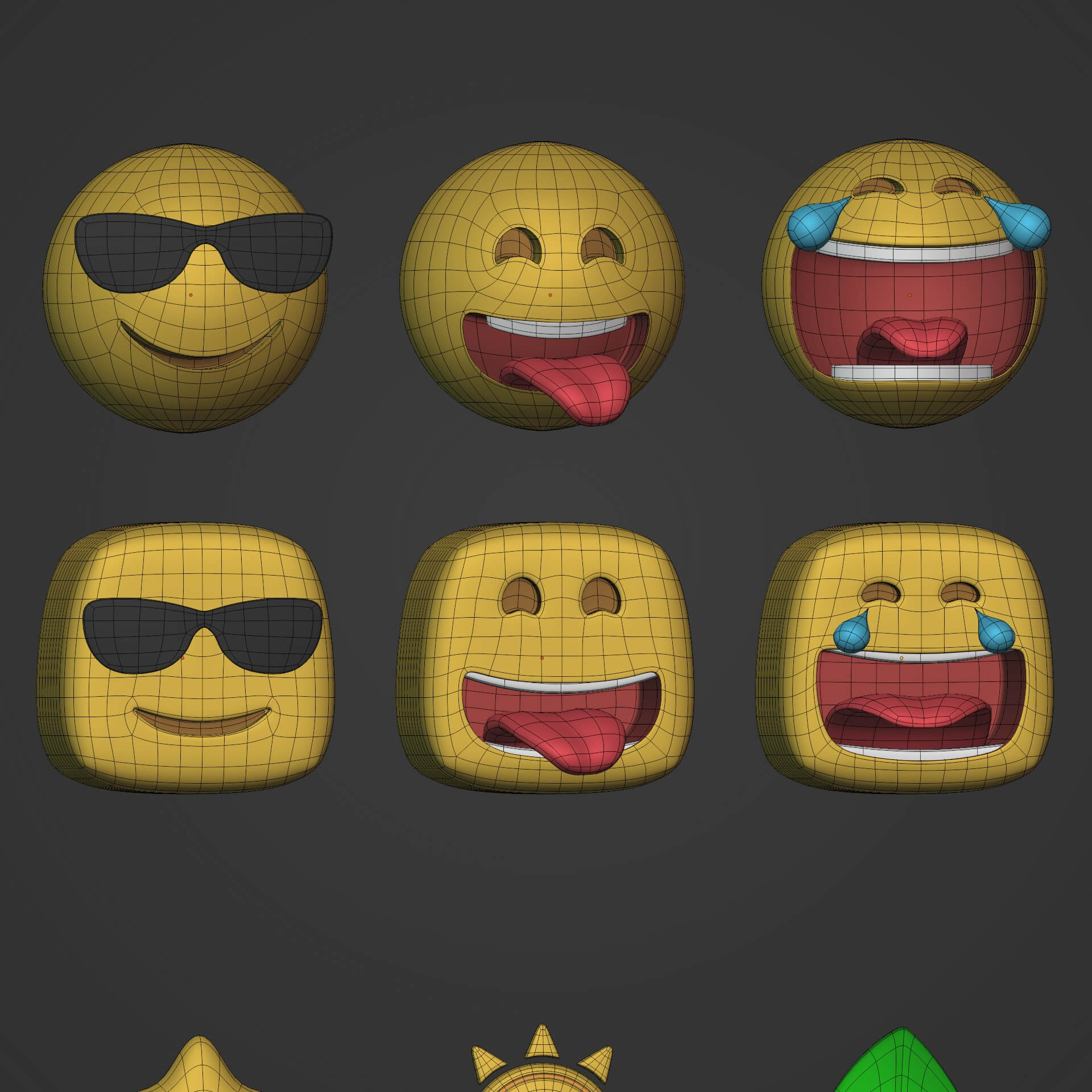 Cartoon Icons Pack - 3D Model by Ocstard