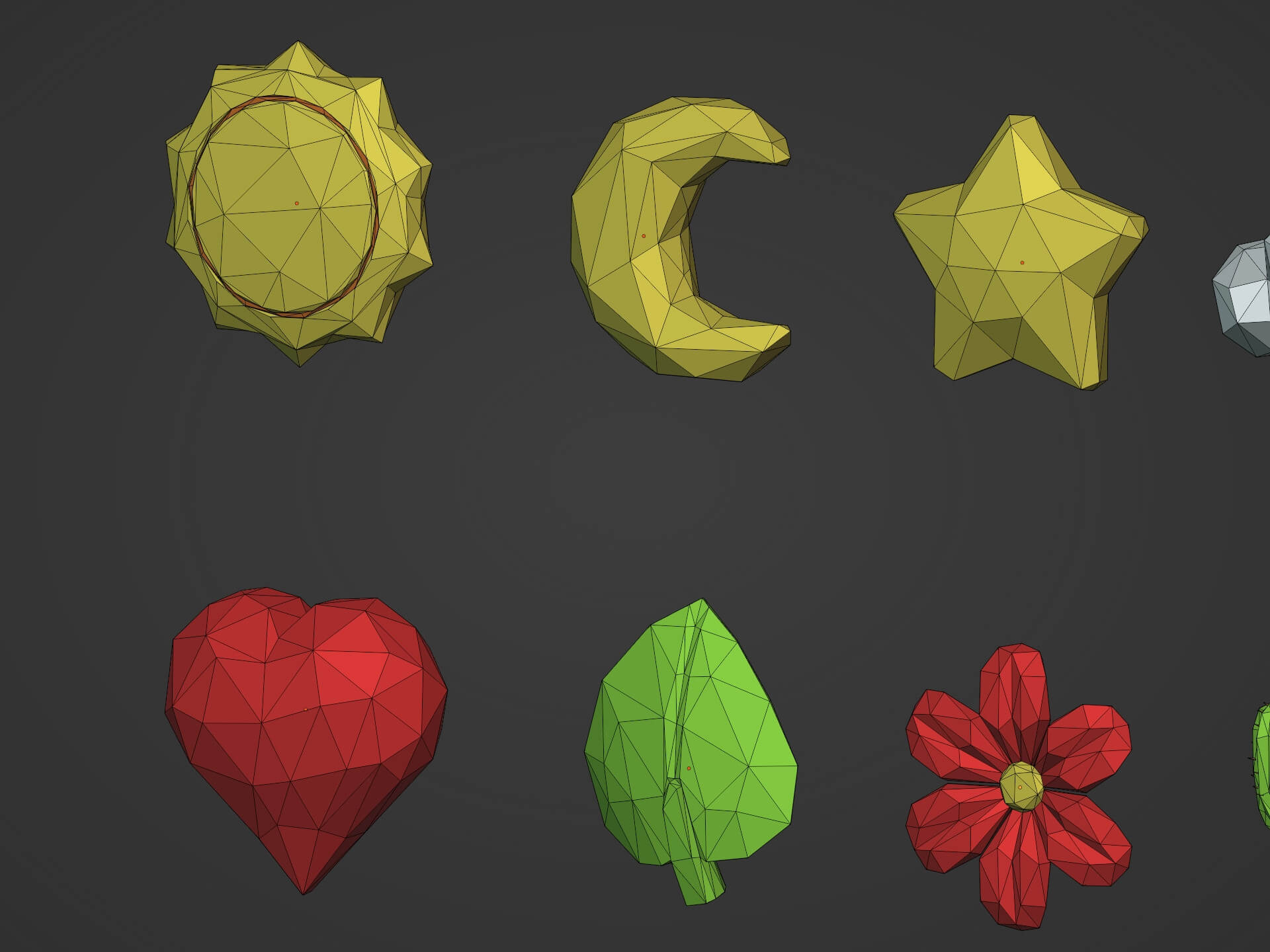 Cartoon Icons Pack - 3D Model by Ocstard