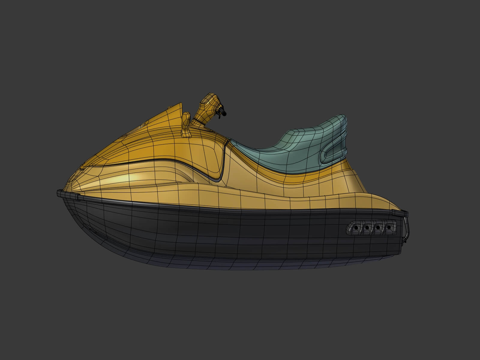 Cartoon Jet Ski - 3D Model by Ocstard