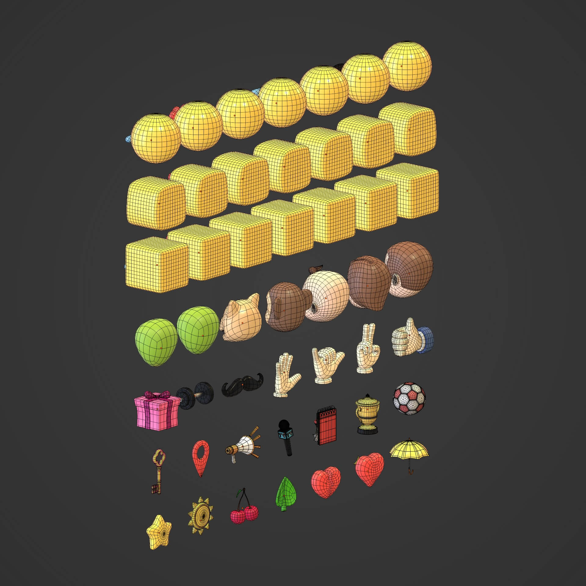 Cartoon Mega Pack -- Based on Materials Only 3D Model by Ocstard