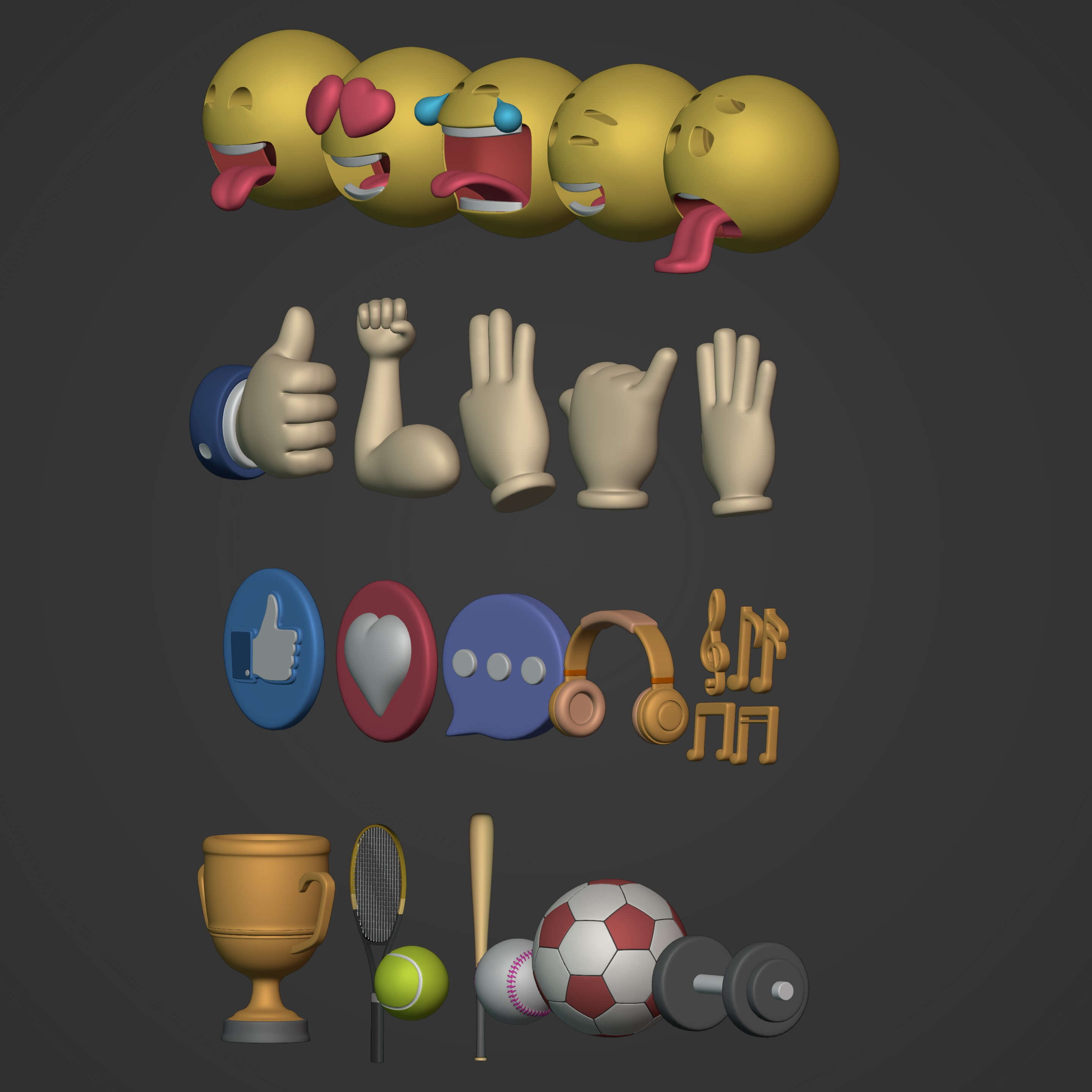 Cartoon Pack - 3D Model by Ocstard