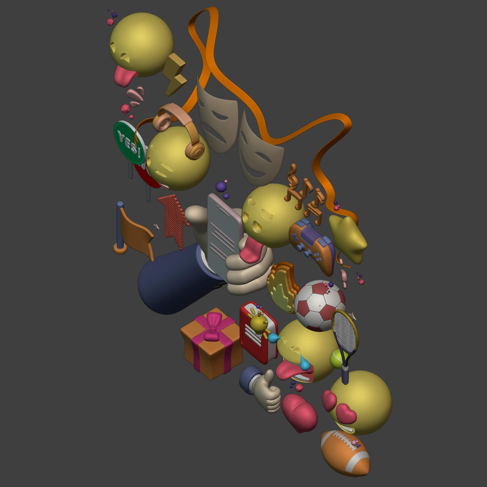 Cartoon Pack - 3D Model by Ocstard