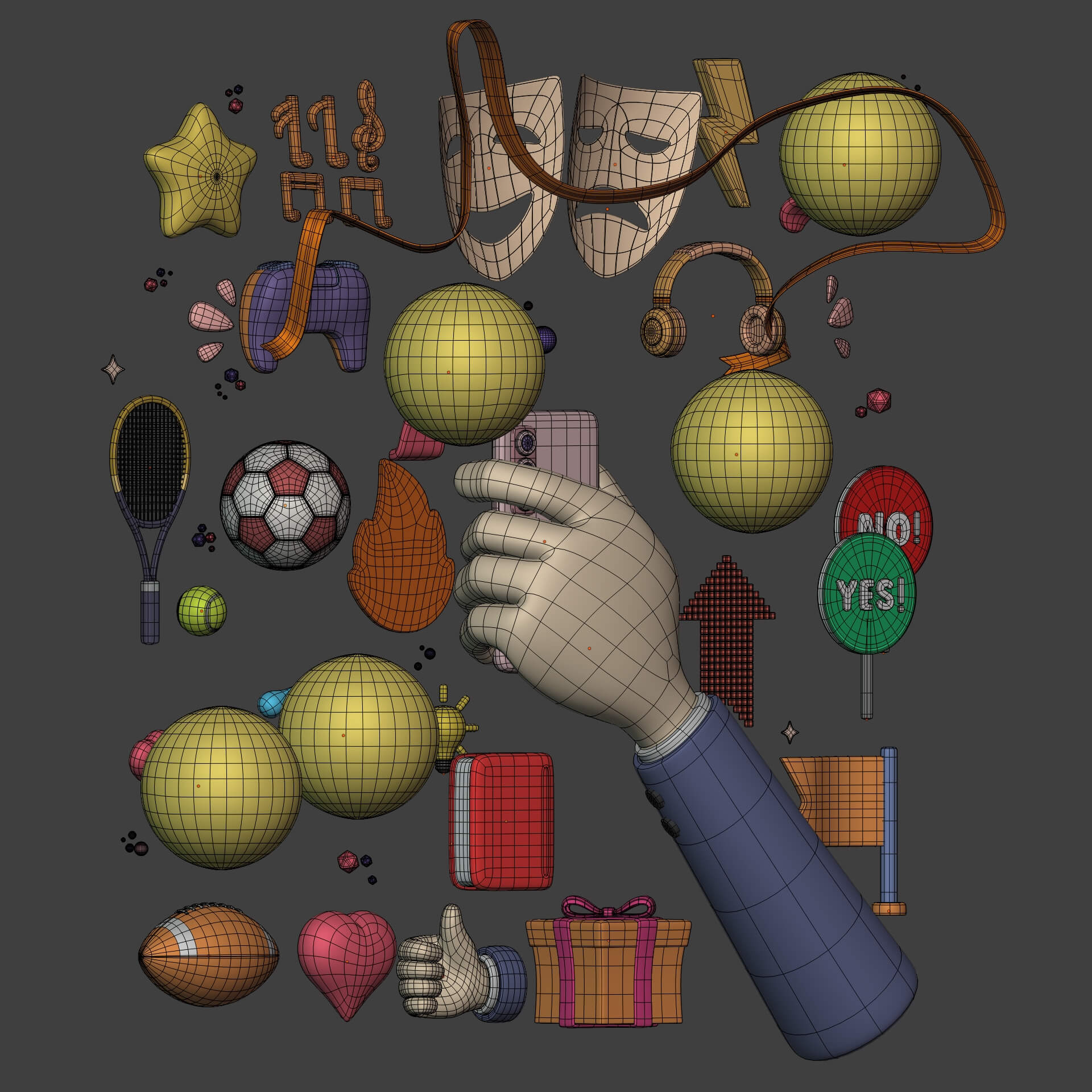 Cartoon Pack - 3D Model by Ocstard