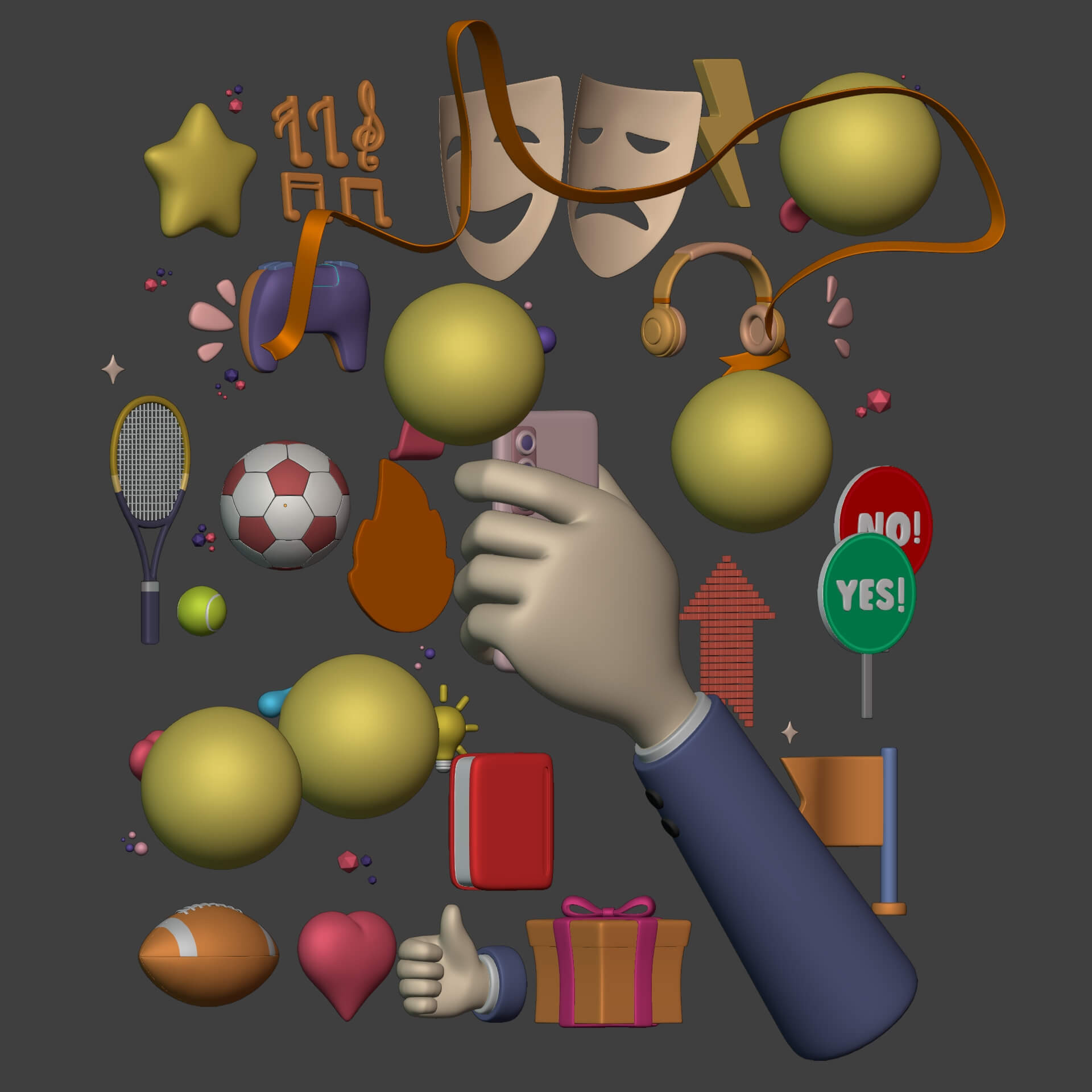 Cartoon Pack - 3D Model by Ocstard