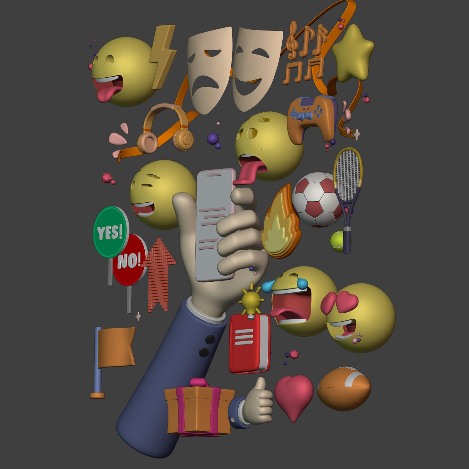 Cartoon Pack - 3D Model by Ocstard