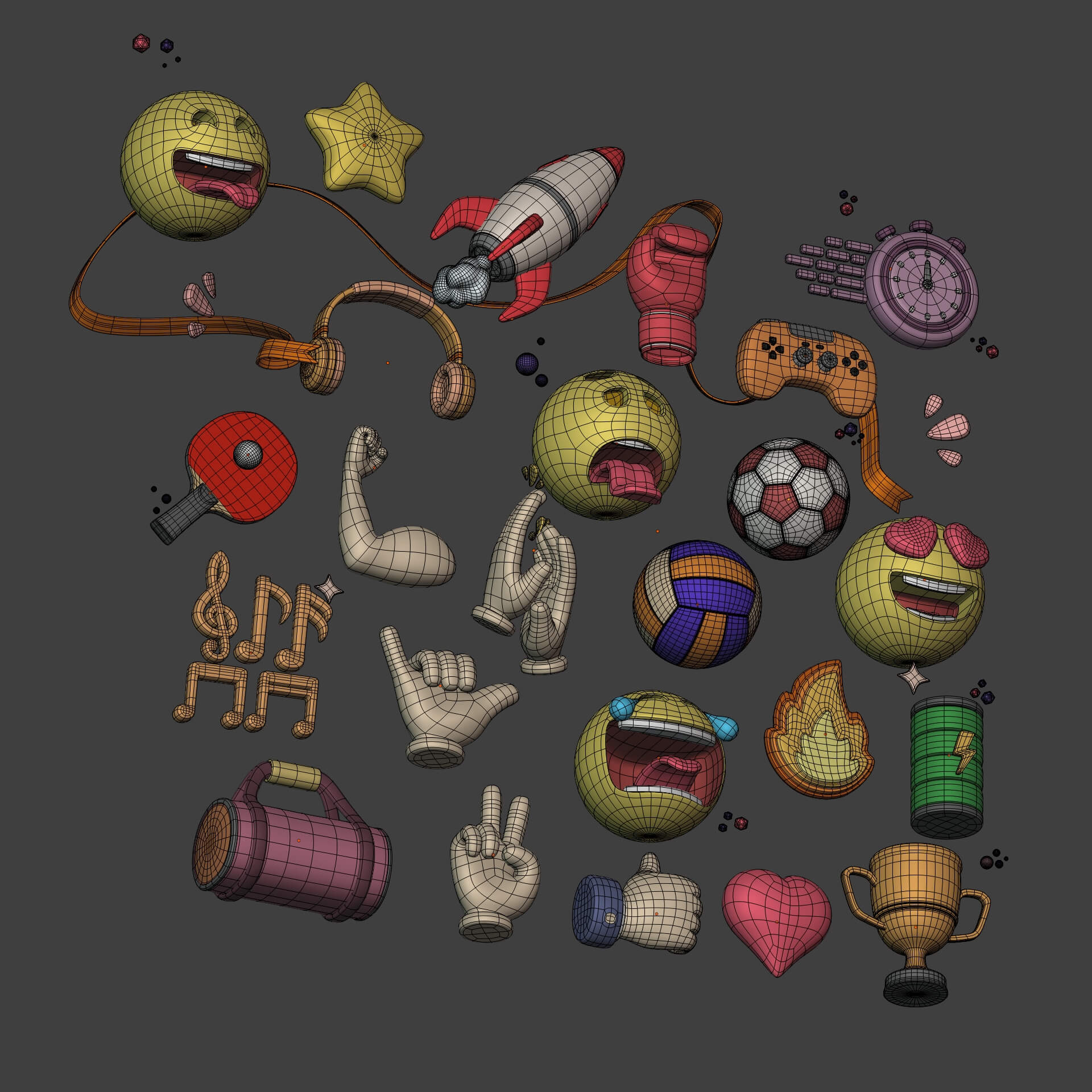 Cartoon Pack - 3D Model by Ocstard