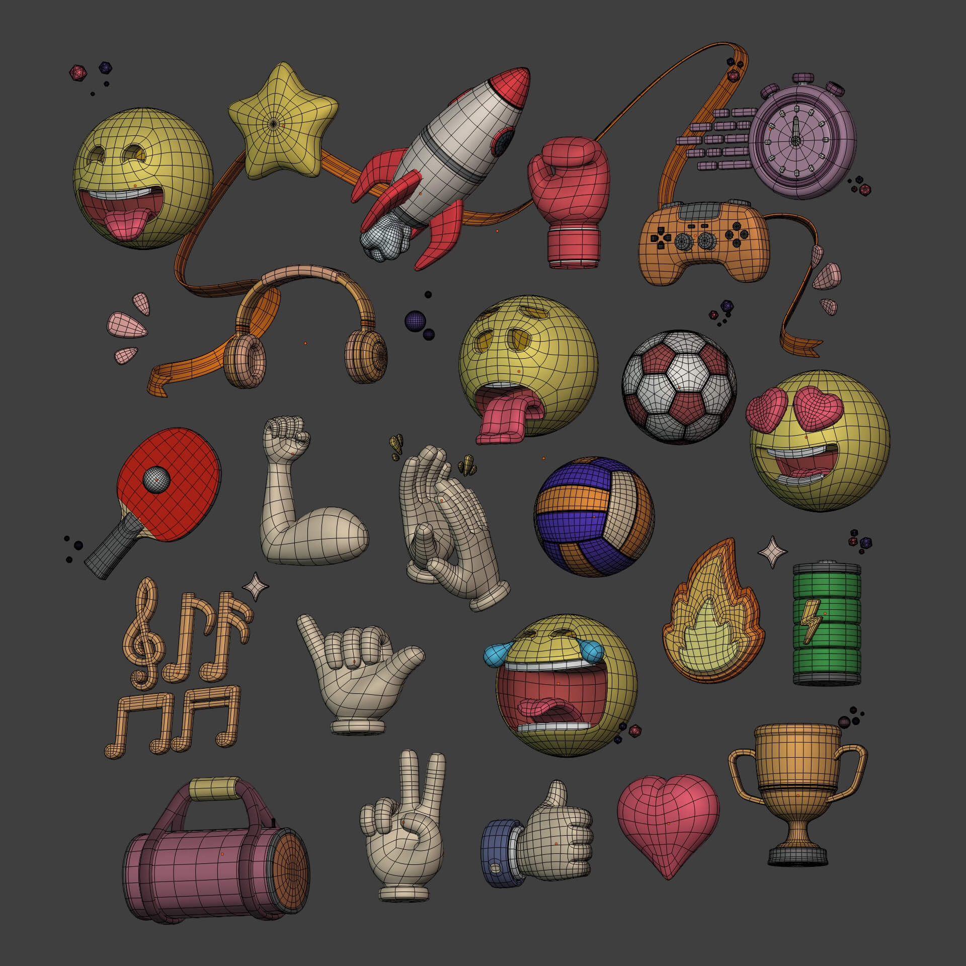 Cartoon Pack - 3D Model by Ocstard