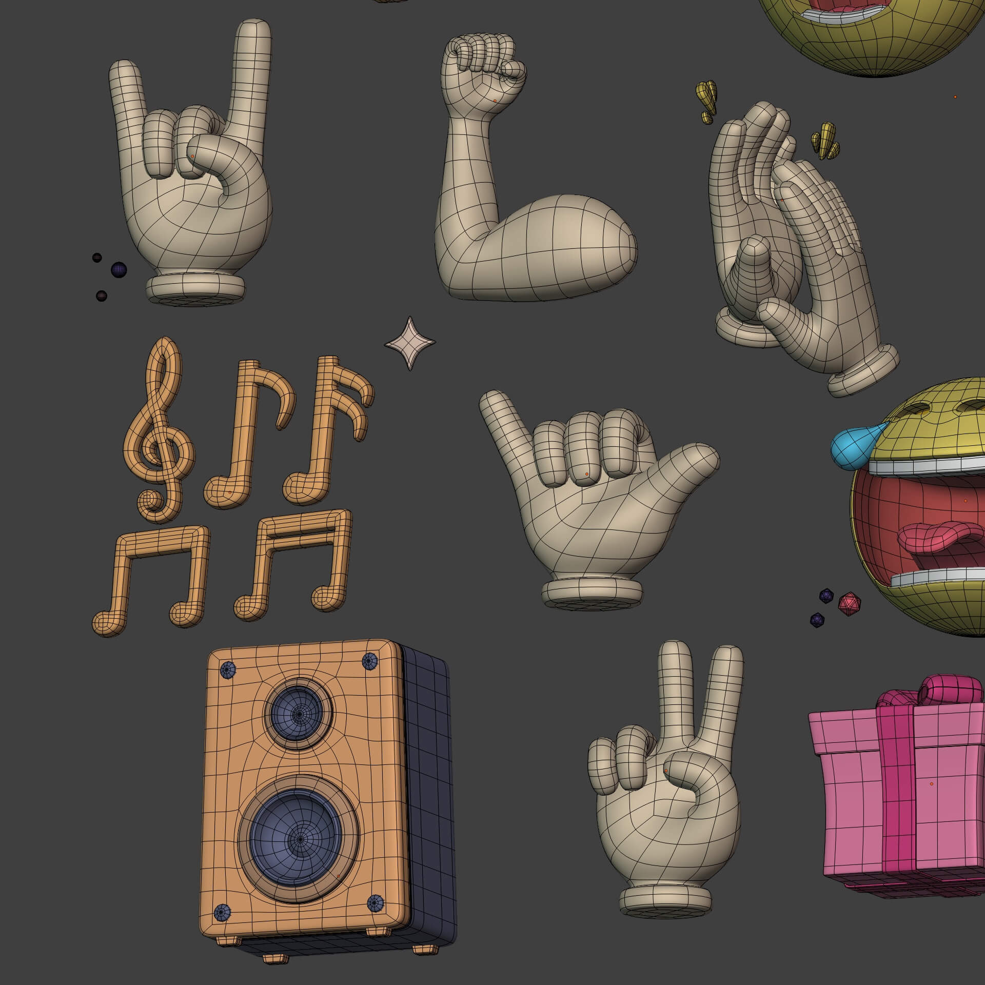 Cartoon Pack - 3D Model by Ocstard