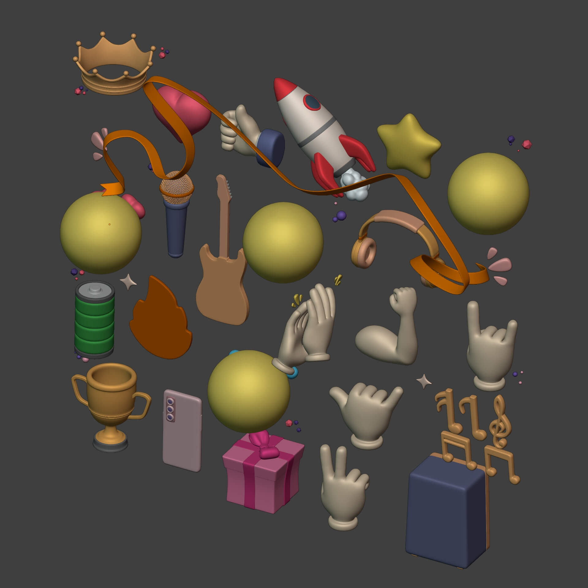 Cartoon Pack - 3D Model by Ocstard