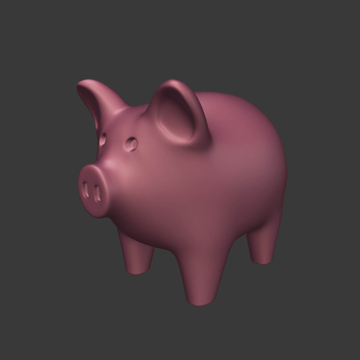 Toy Cartoon Pig - 3D Model by Ocstard