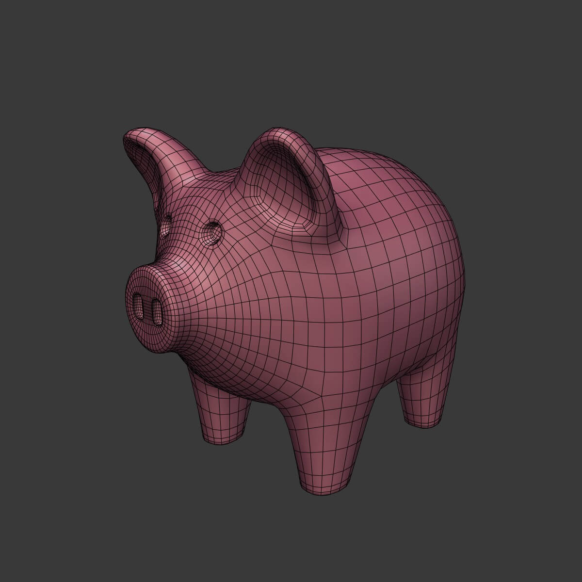 Toy Cartoon Pig - 3D Model by Ocstard