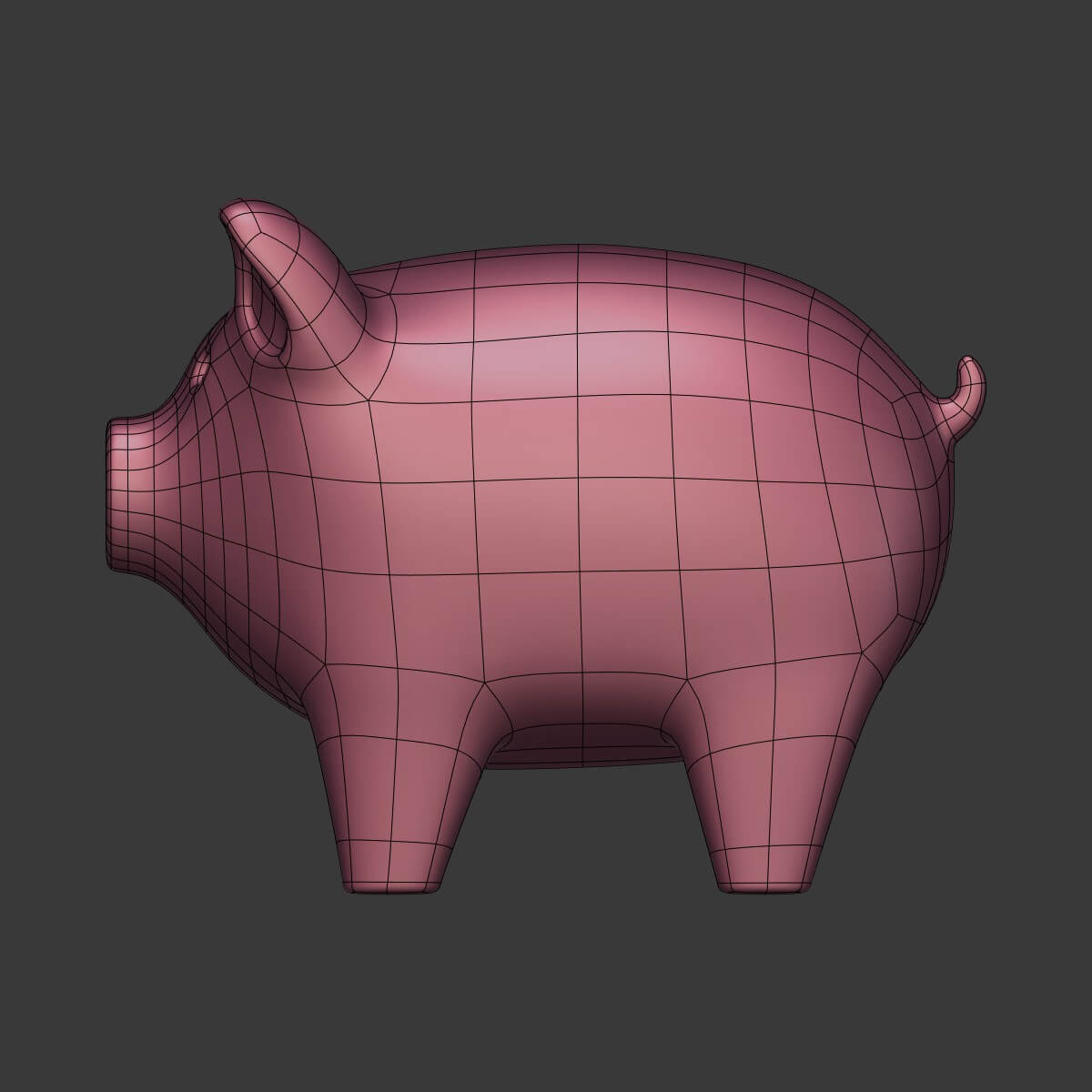 Toy Cartoon Pig - 3D Model by Ocstard