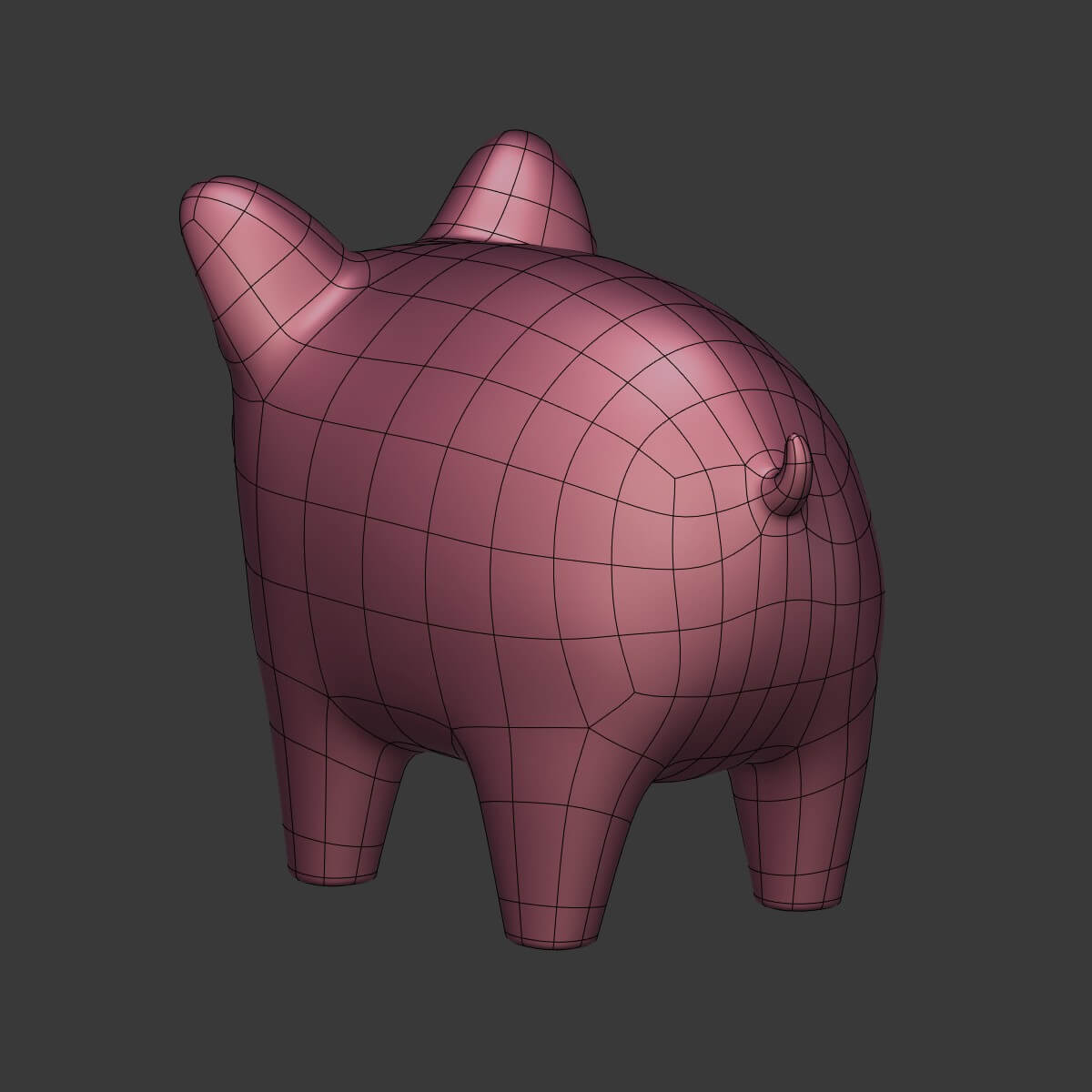 Toy Cartoon Pig - 3D Model by Ocstard