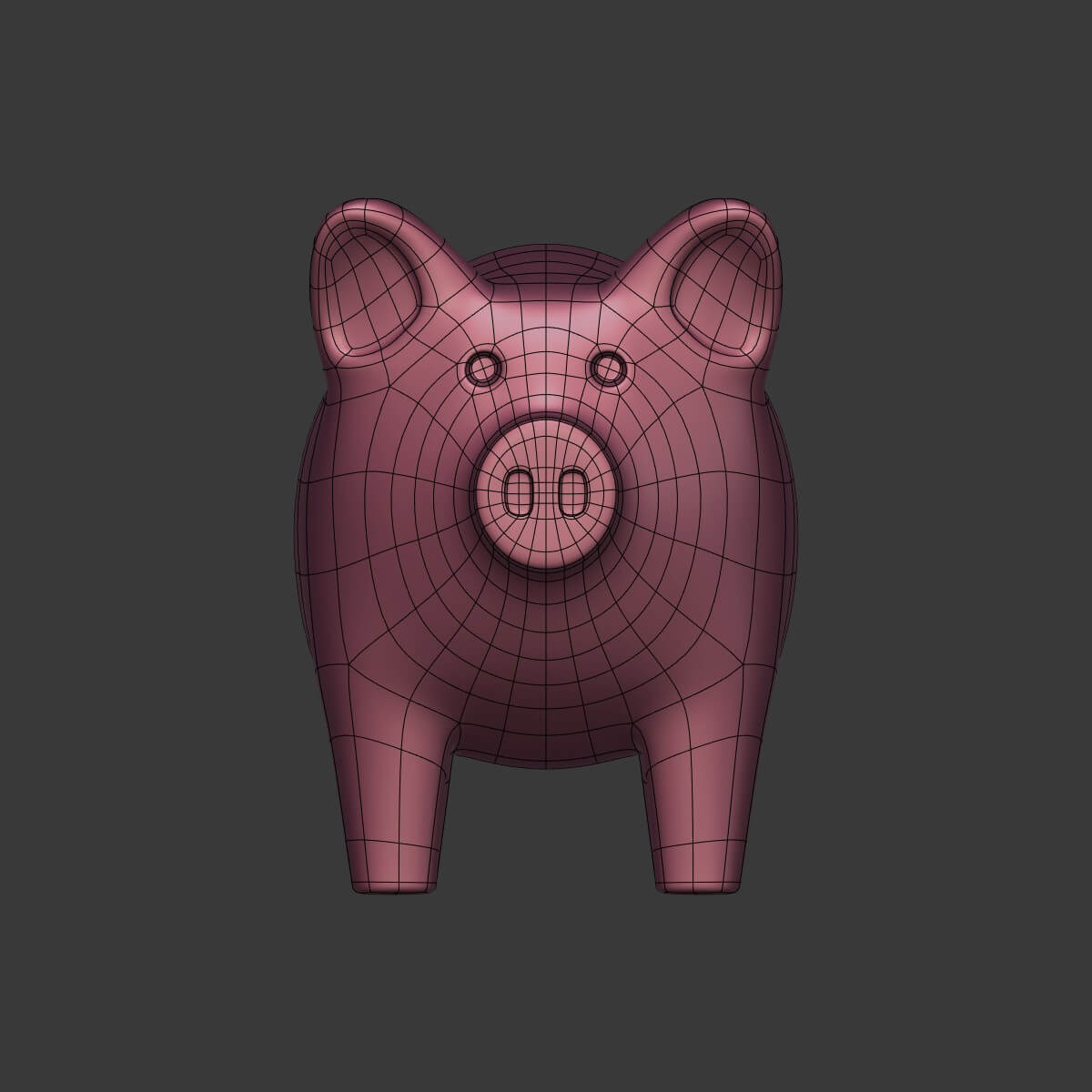Toy Cartoon Pig - 3D Model by Ocstard