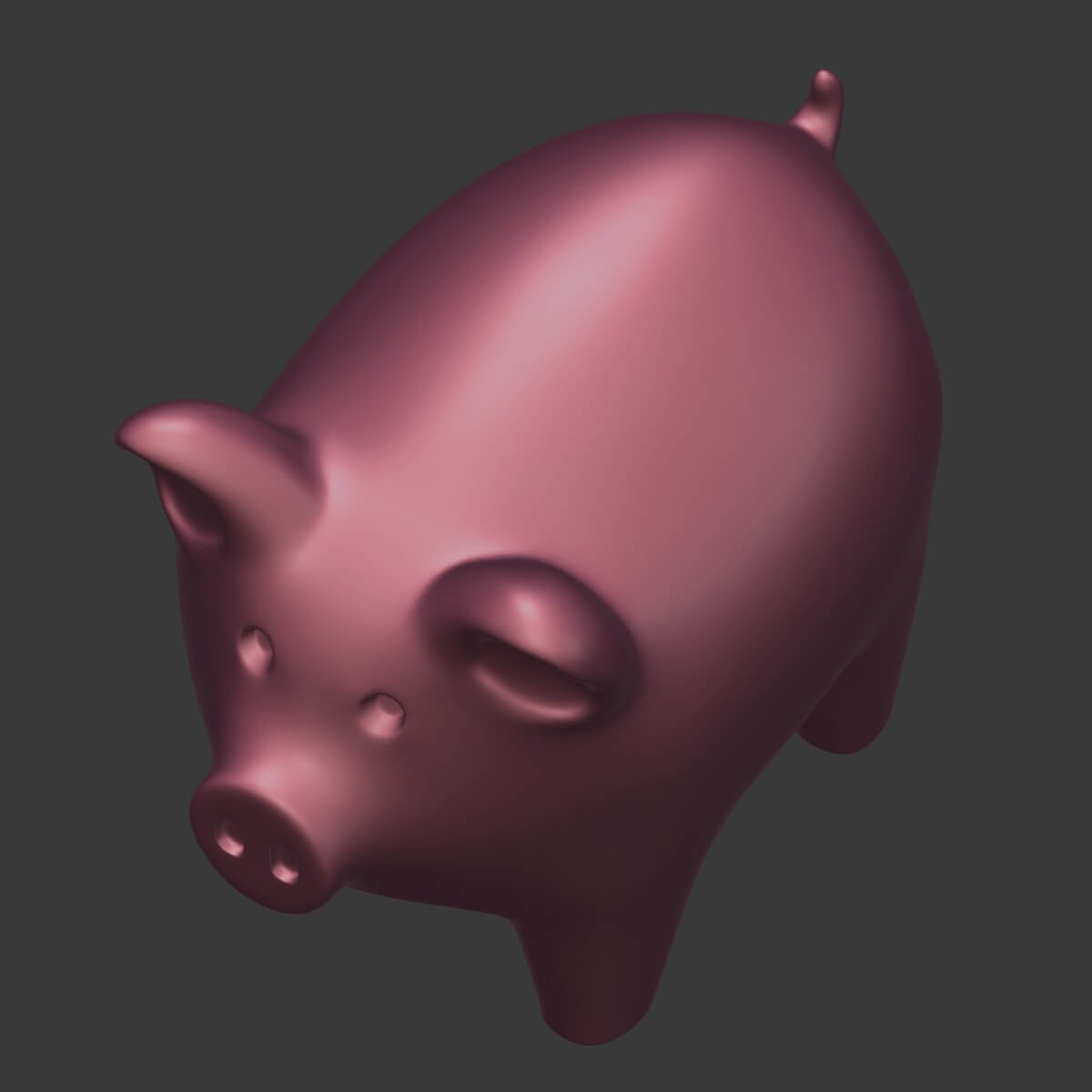 Toy Cartoon Pig - 3D Model by Ocstard