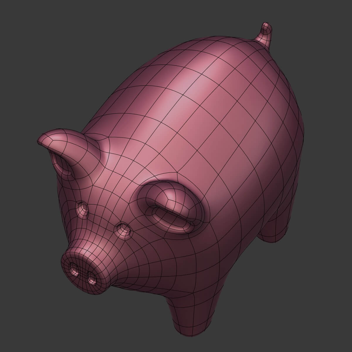 Toy Cartoon Pig - 3D Model by Ocstard