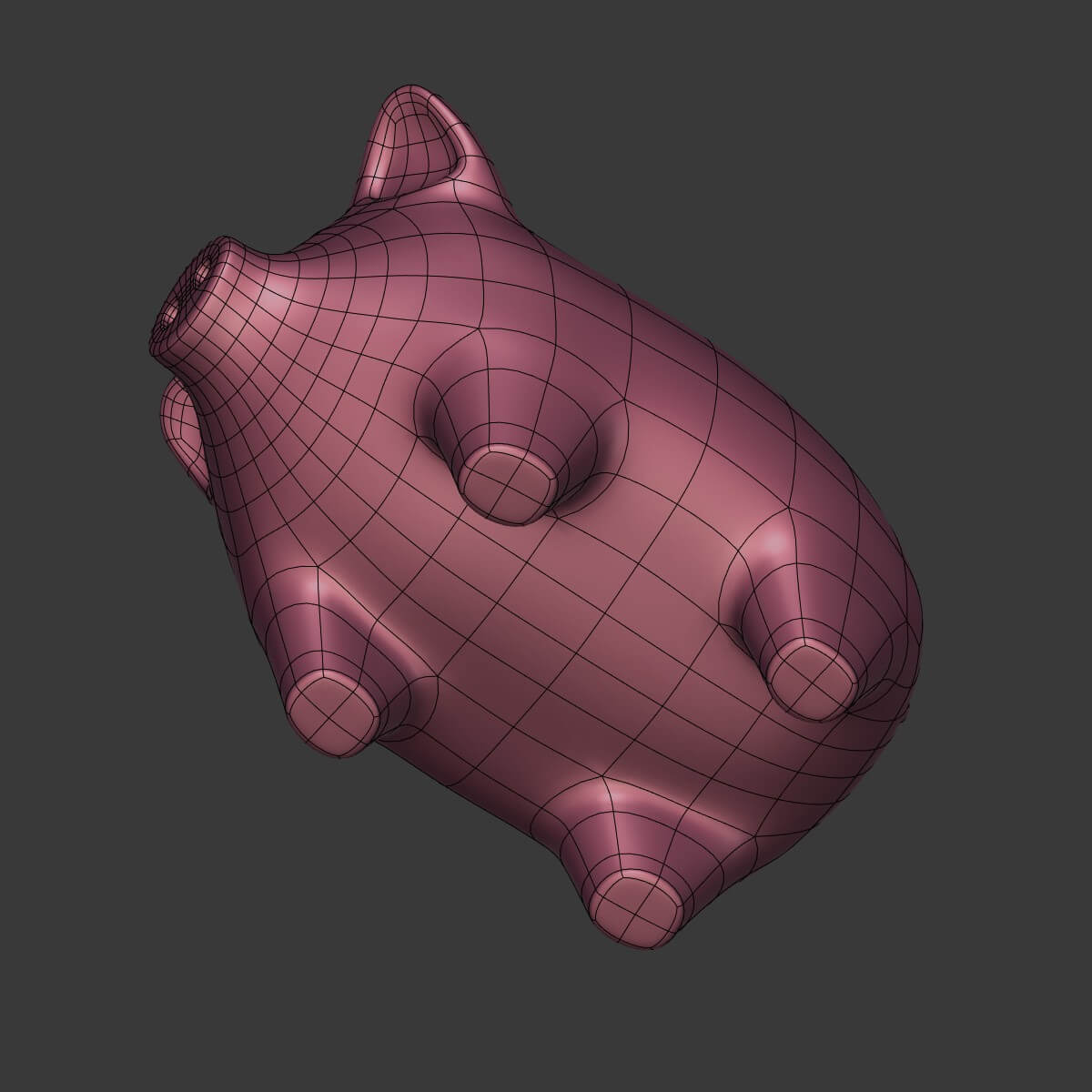 Toy Cartoon Pig - 3D Model by Ocstard