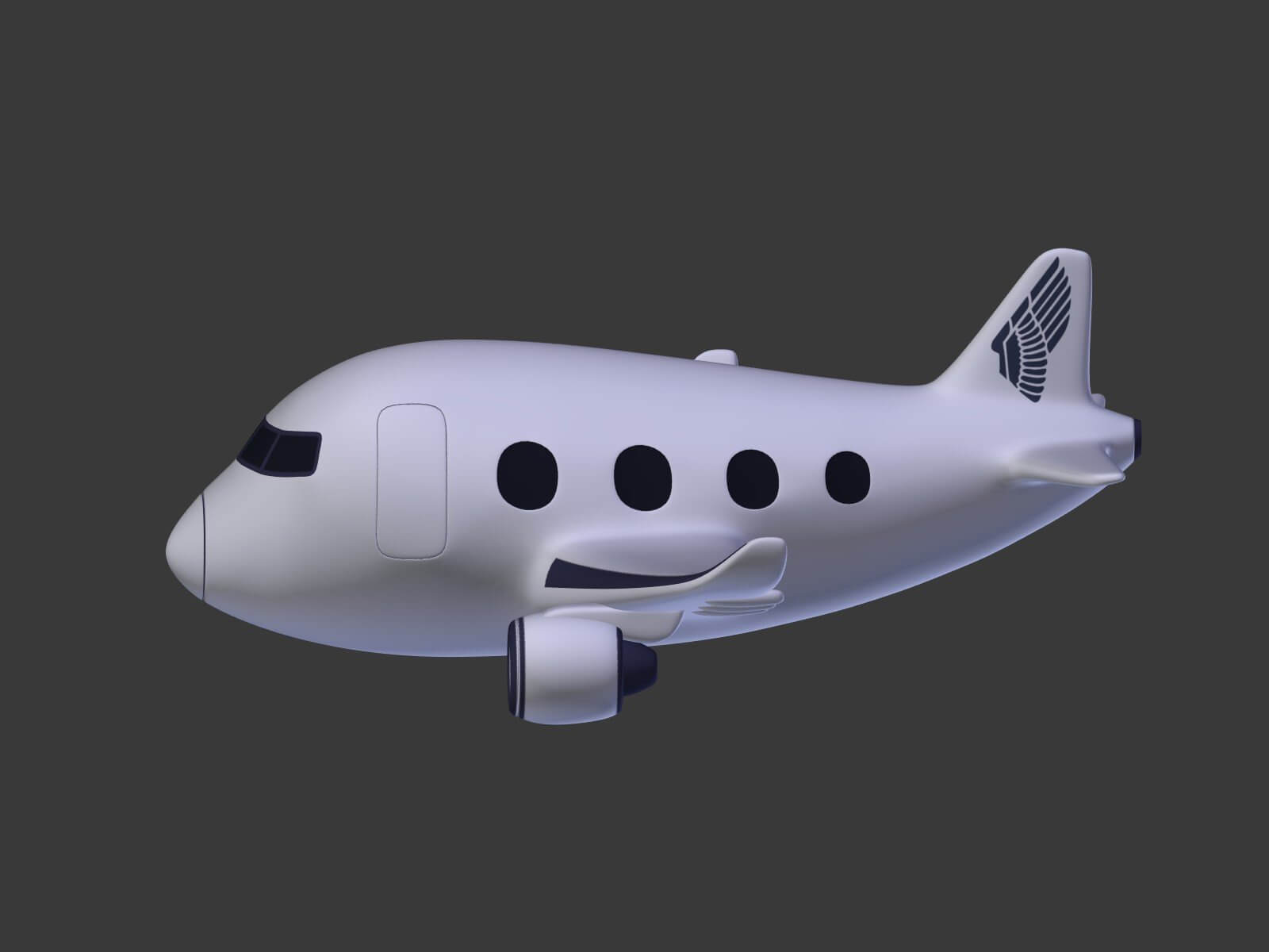 Cartoon Plane - 3D Model by Ocstard