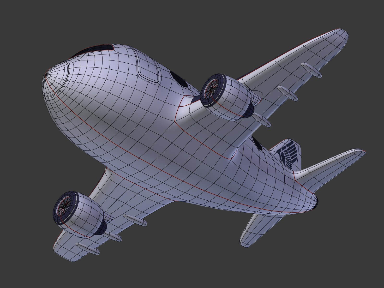 Cartoon Plane - 3D Model by Ocstard