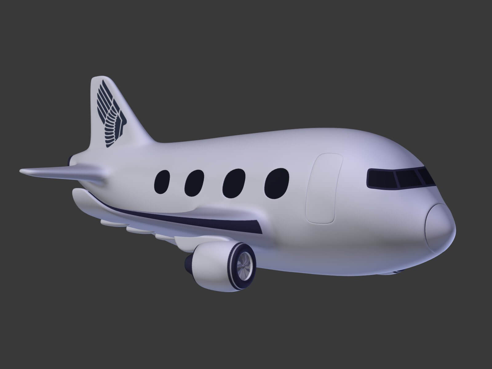 Cartoon Plane - 3D Model by Ocstard