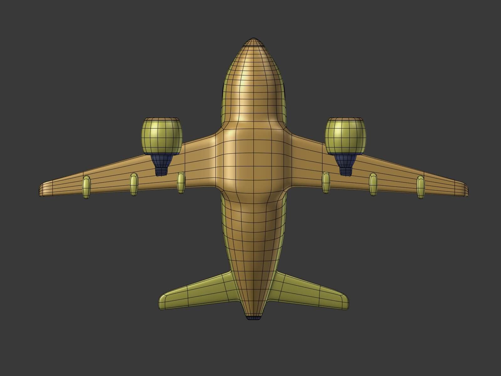 Cartoon Plane - 3D Model by Ocstard