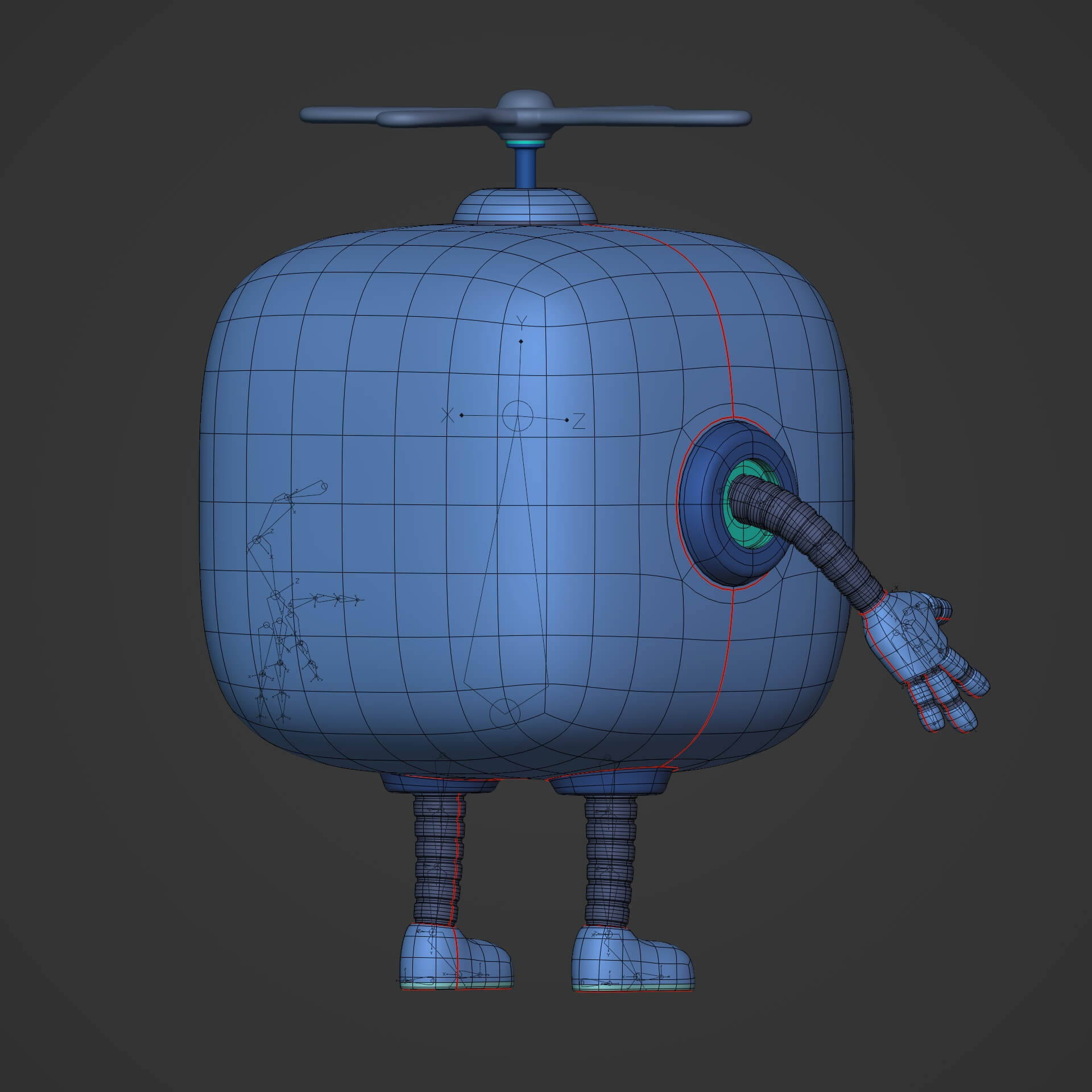 Cartoon Robot -- Rigged 3D Model by Ocstard