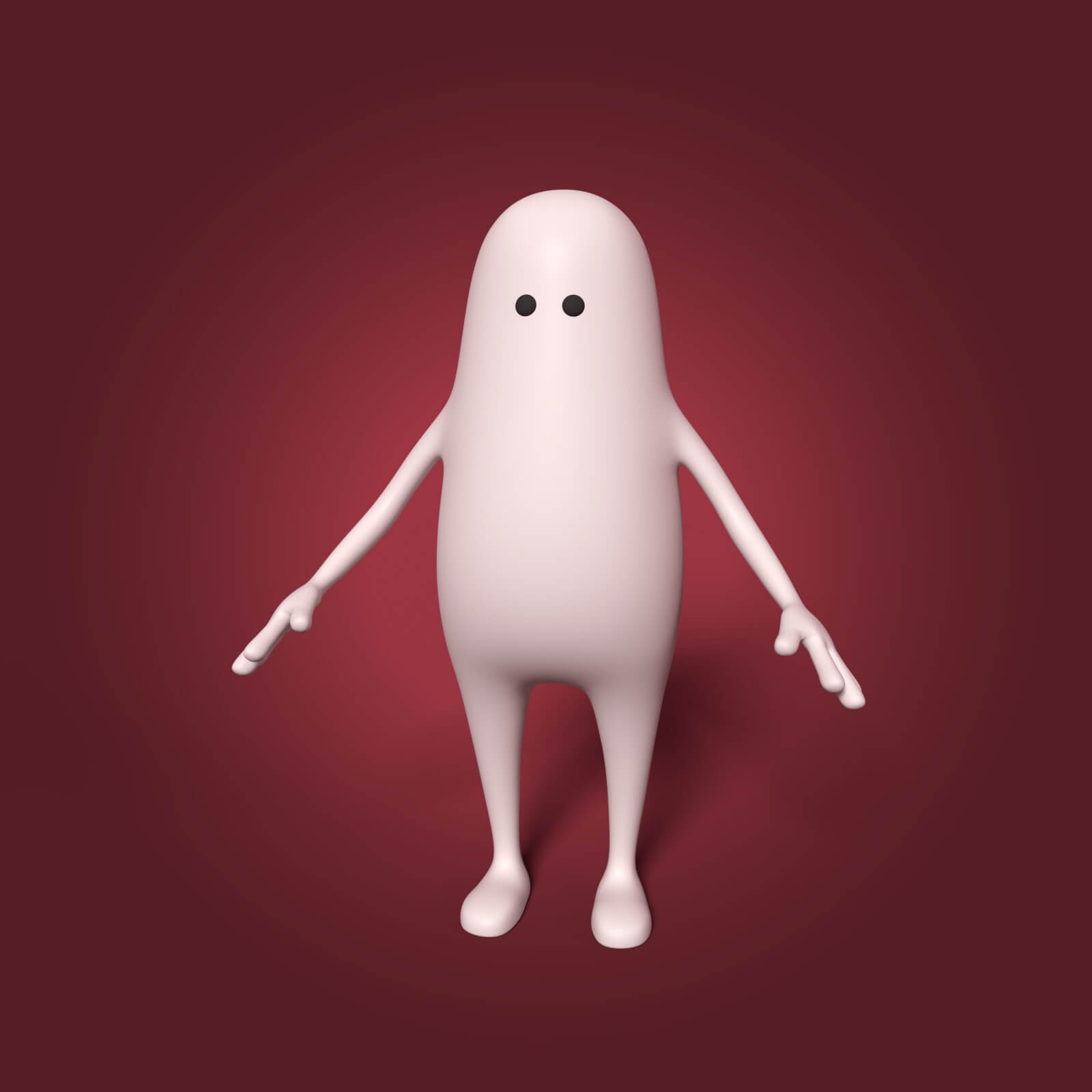 Cartoon Stickman - 3D Model by Ocstard