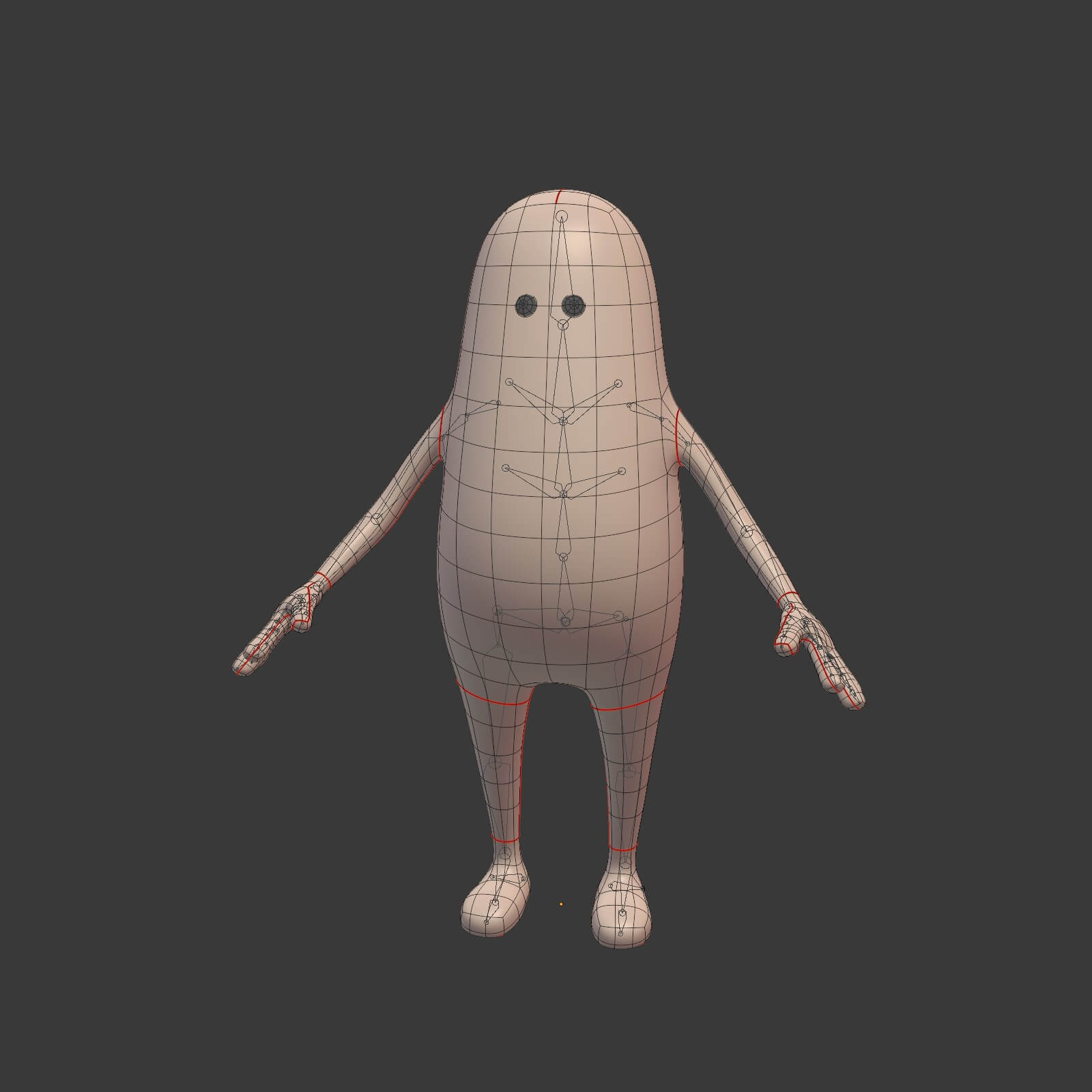 Cartoon Stickman - 3D Model by Ocstard