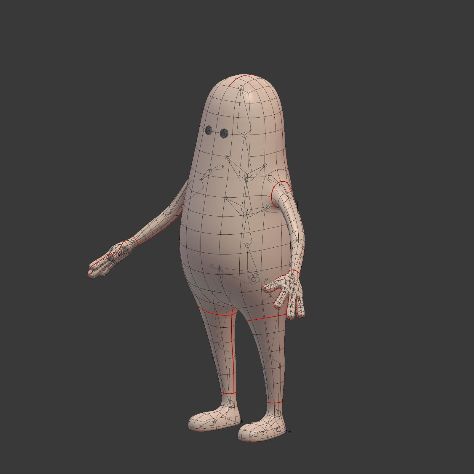 Cartoon Stickman - 3D Model by Ocstard