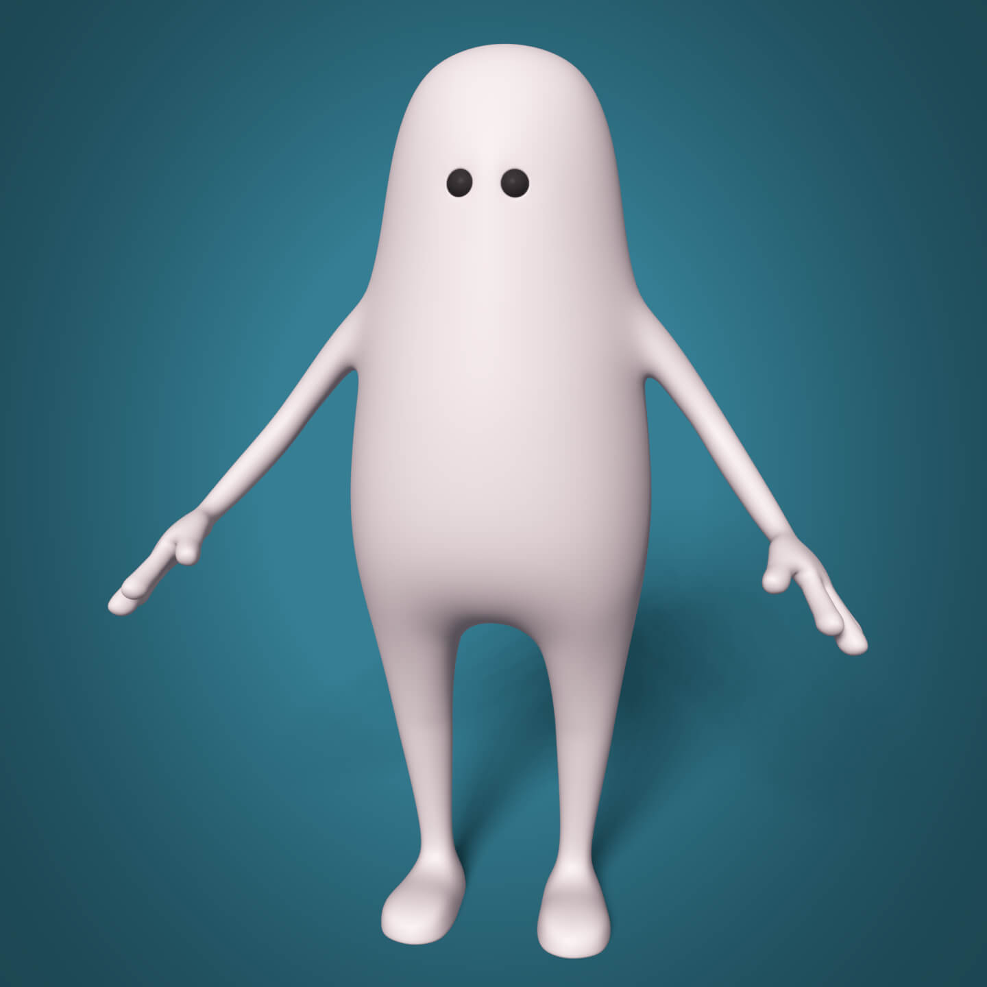 Cartoon Stickman - 3D Model by Ocstard