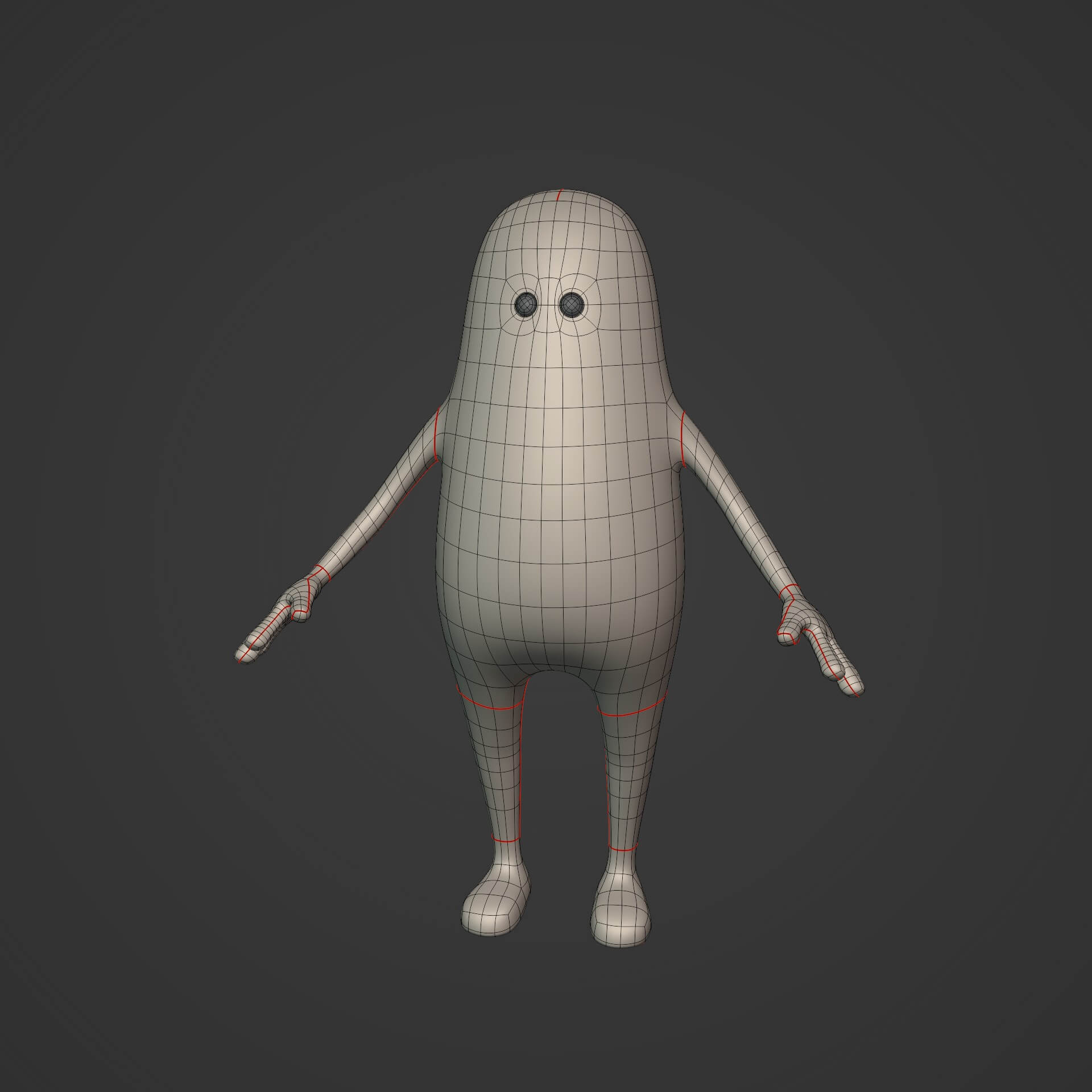 Cartoon Stickman - 3D Model by Ocstard