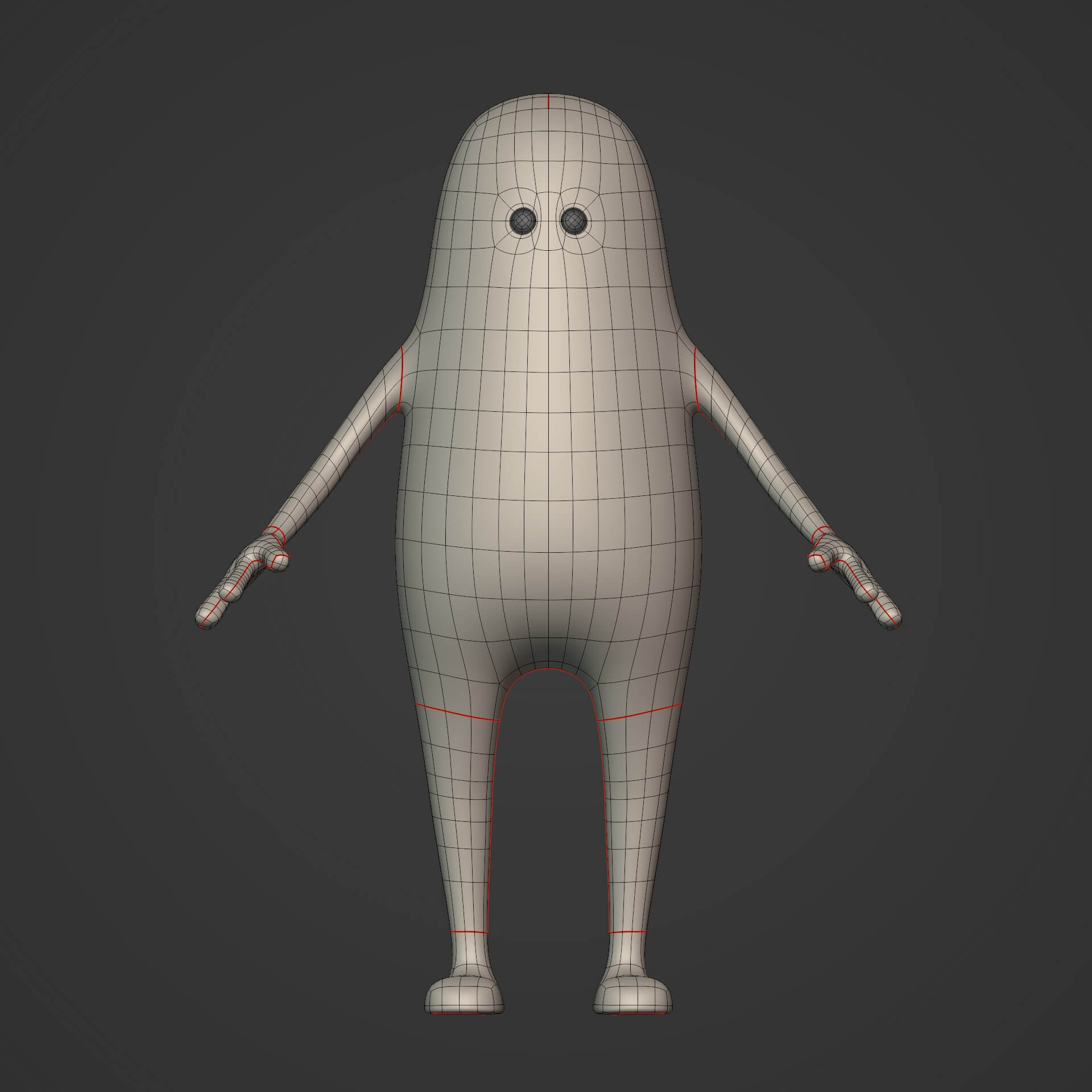 Cartoon Stickman - 3D Model by Ocstard