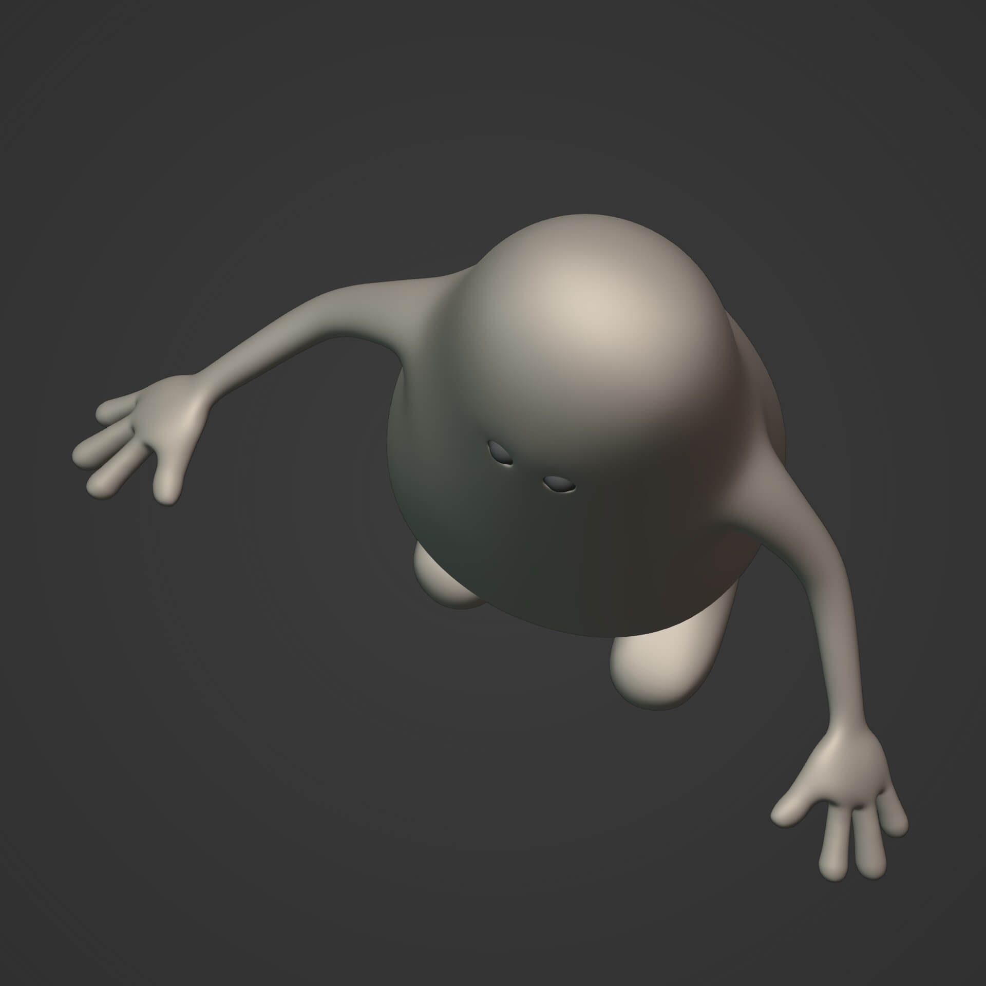 Cartoon Stickman - 3D Model by Ocstard