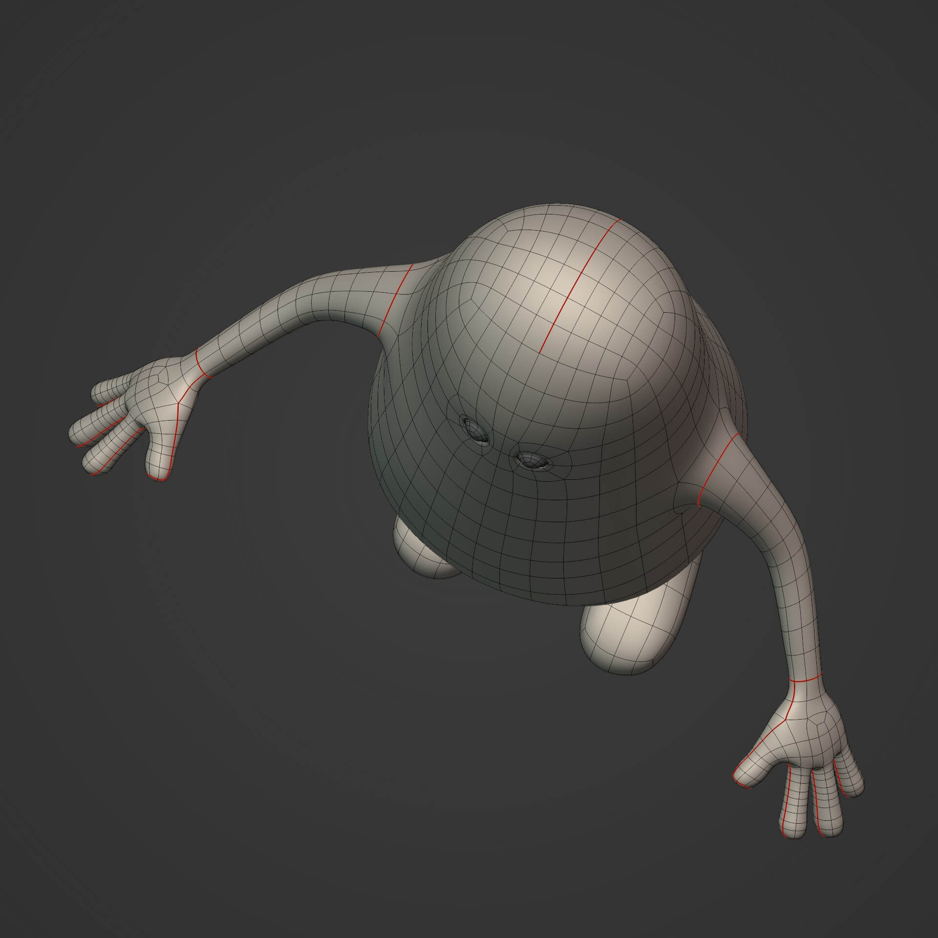 Cartoon Stickman - 3D Model by Ocstard