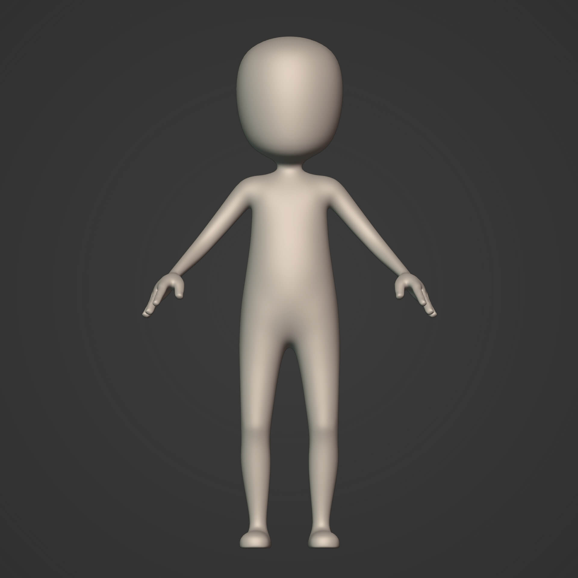 Cartoon Stickman - 3D Model by Ocstard