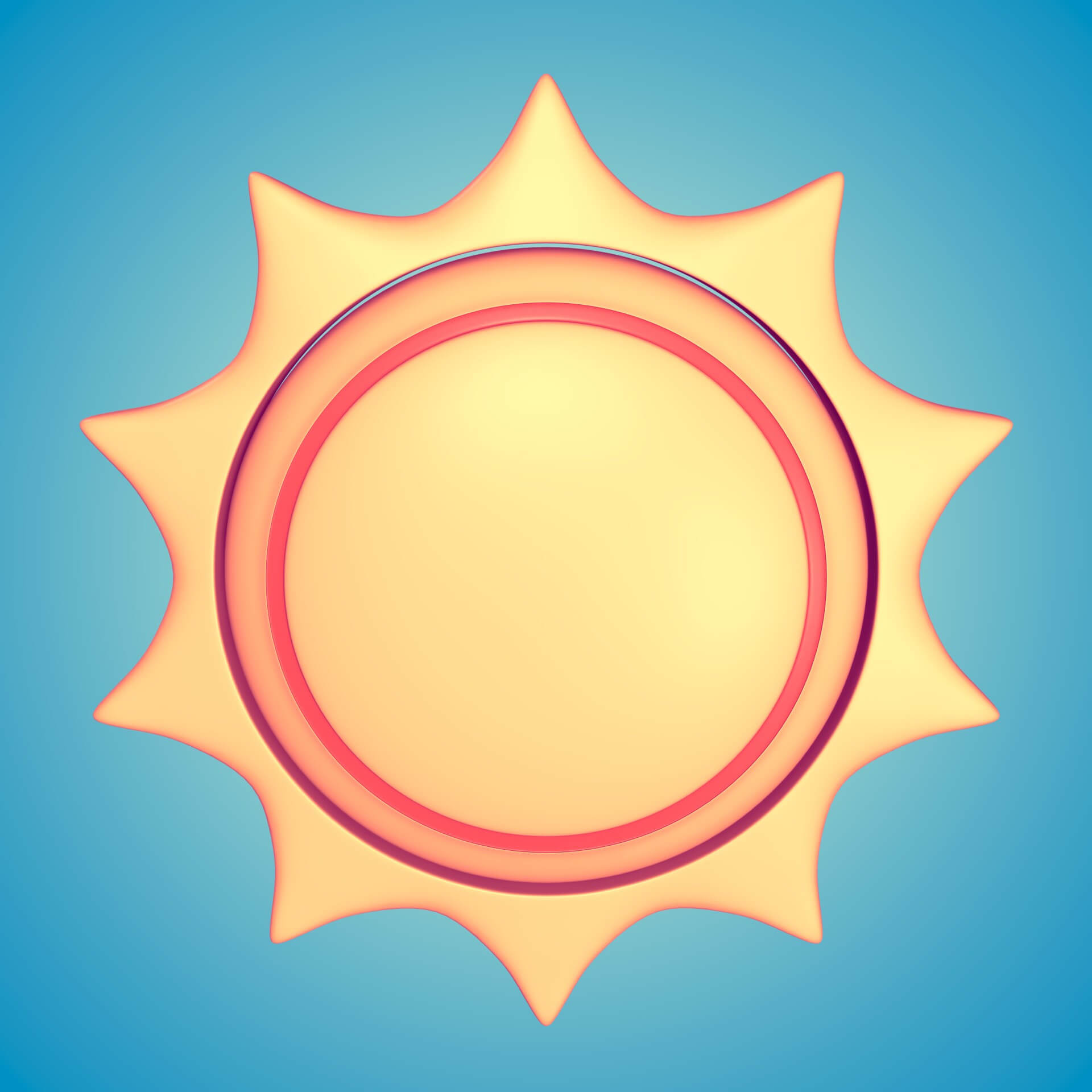 Cartoon Sun - 3D Model by Ocstard