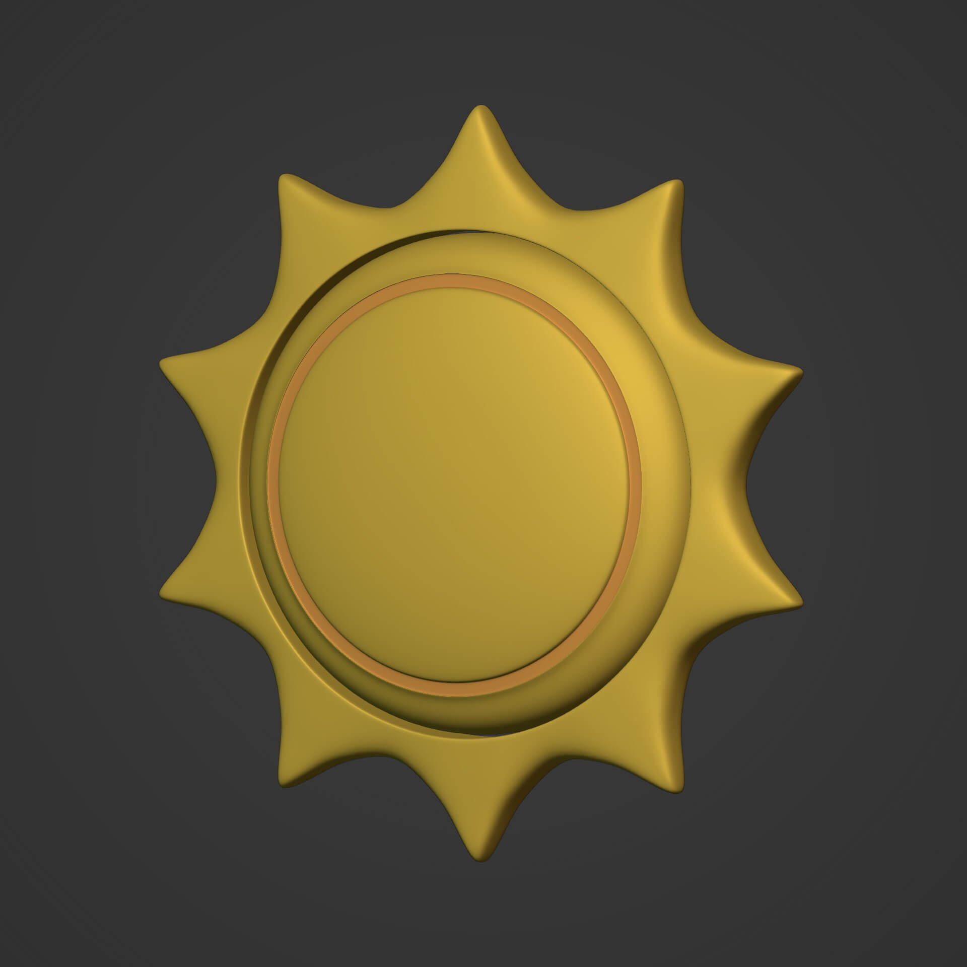 Cartoon Sun - 3D Model by Ocstard