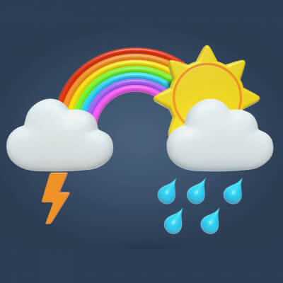 Cartoon Weather - Pack 3D Model by Ocstard