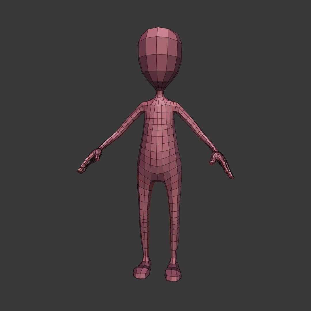 Cartoon Stickman - Rigged 3D Model by Ocstard