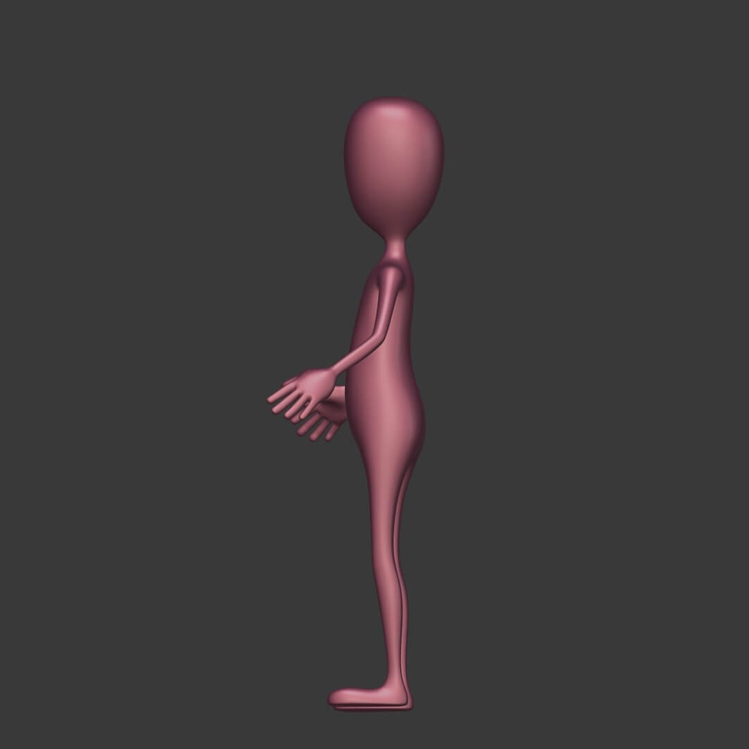 Cartoon Stickman - Rigged 3D Model by Ocstard