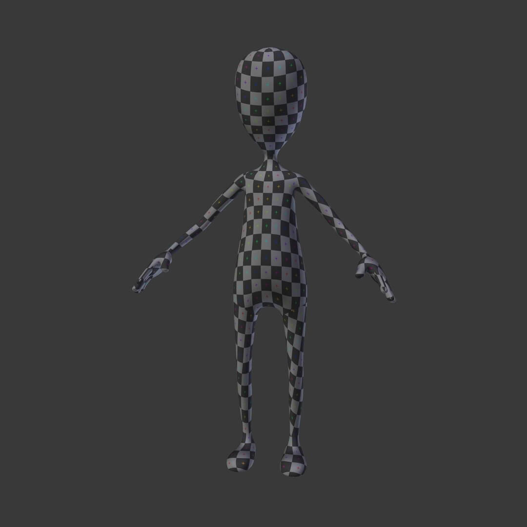Cartoon Stickman - Rigged 3D Model by Ocstard