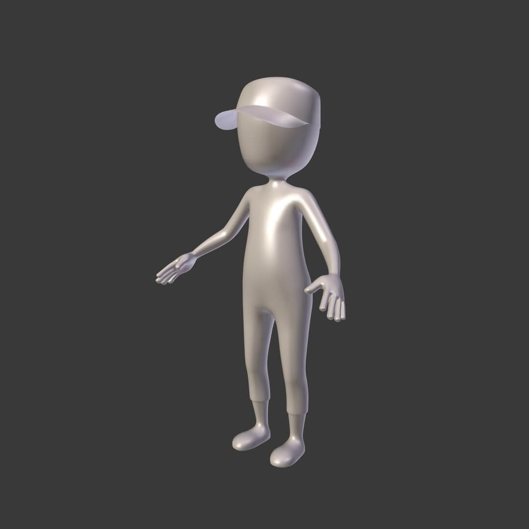 Cartoon Stickman -- Rigged 3D Model by Ocstard