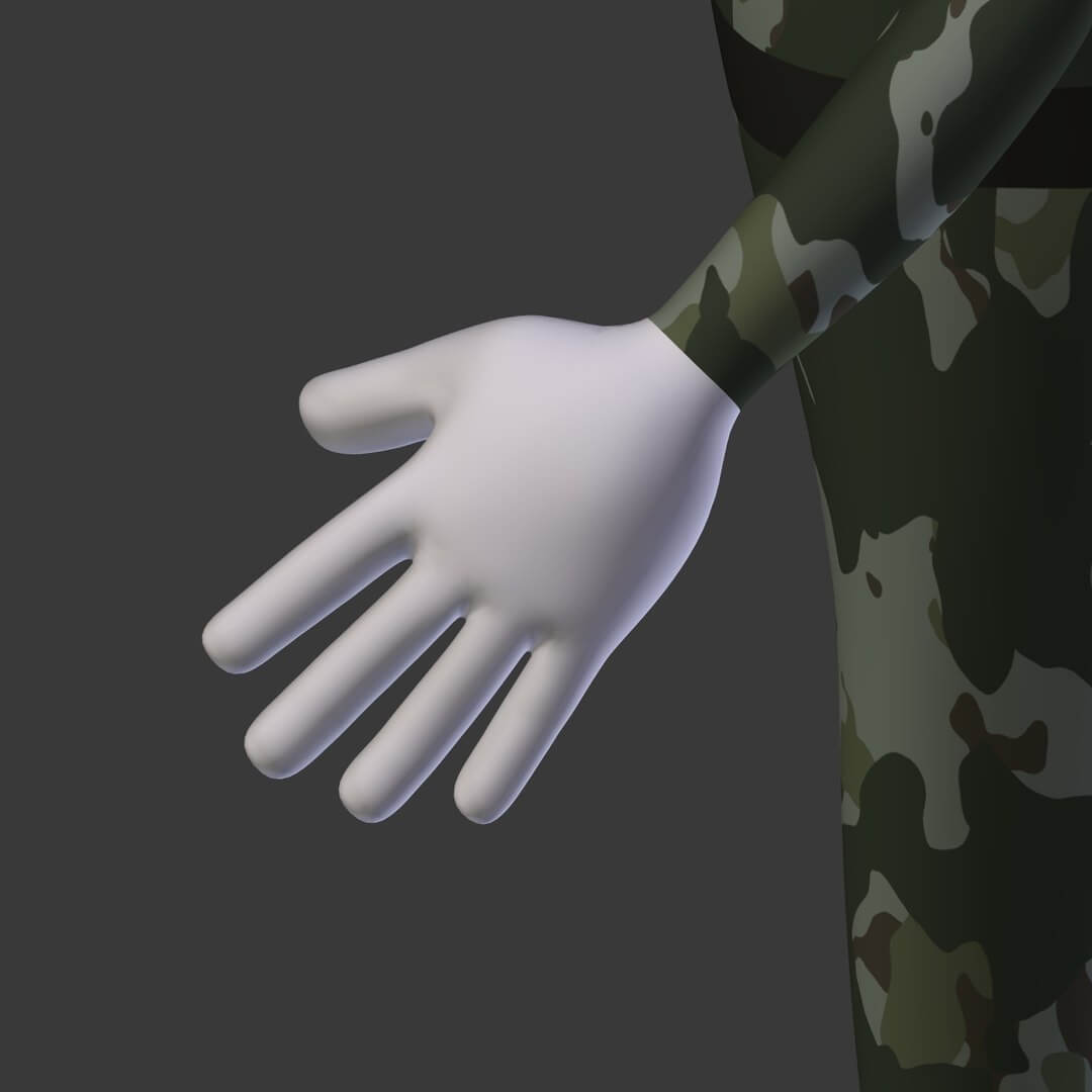 Cartoon Stickman -- Rigged 3D Model by Ocstard