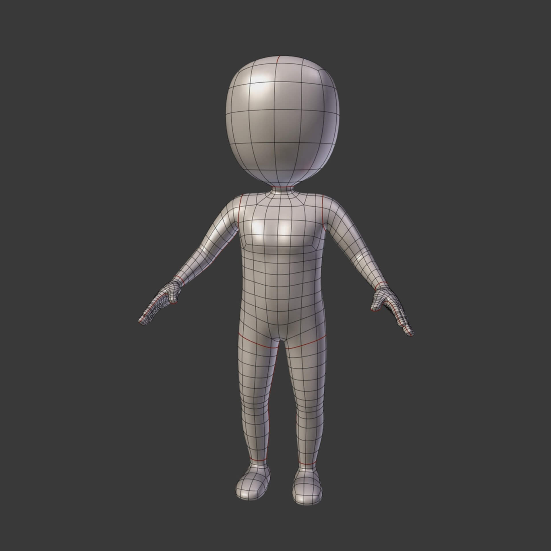 Cartoon Stickman - Character - Man - Athlete - Boy 3D Model by Ocstard