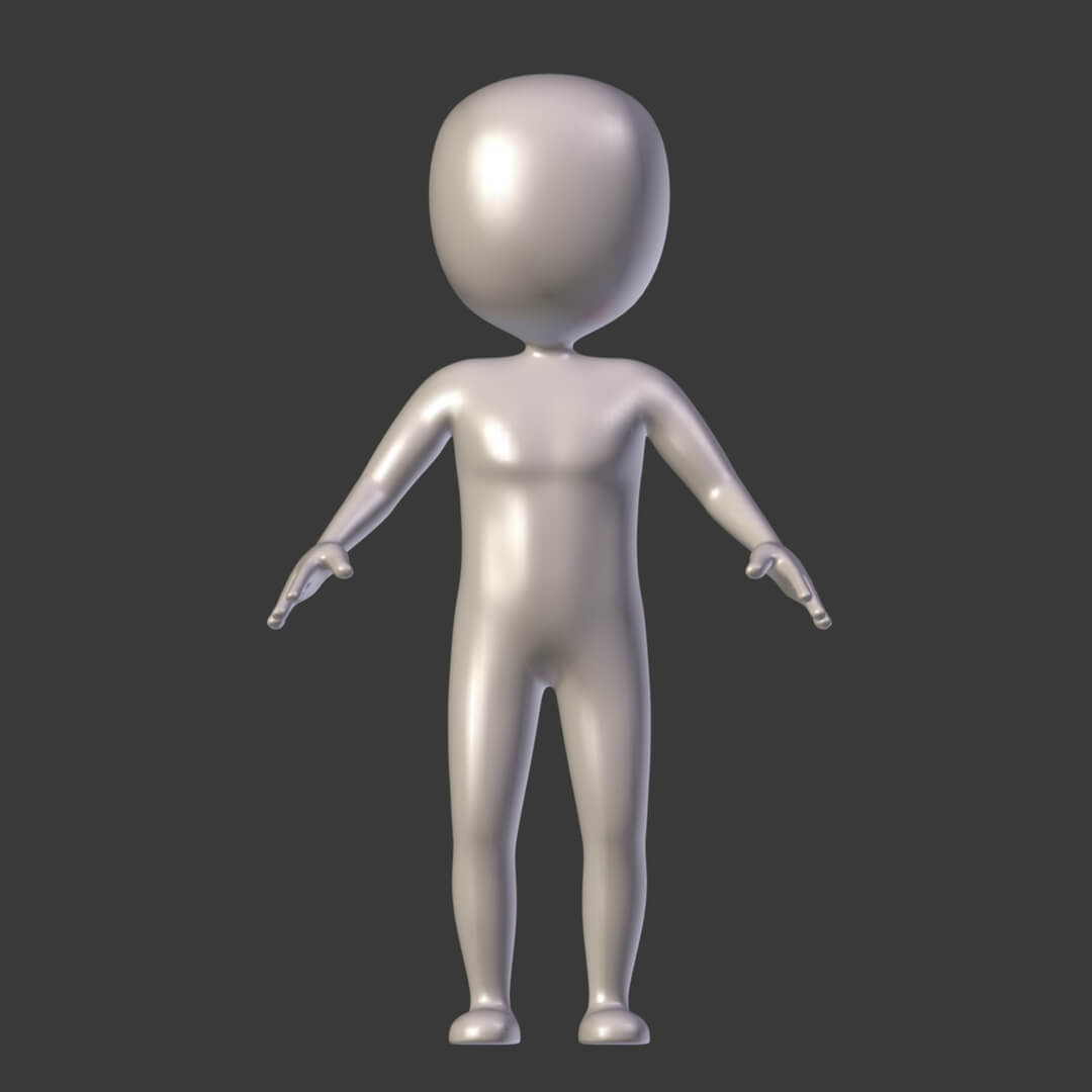 Cartoon Stickman - Character - Man - Athlete - Boy 3D Model by Ocstard