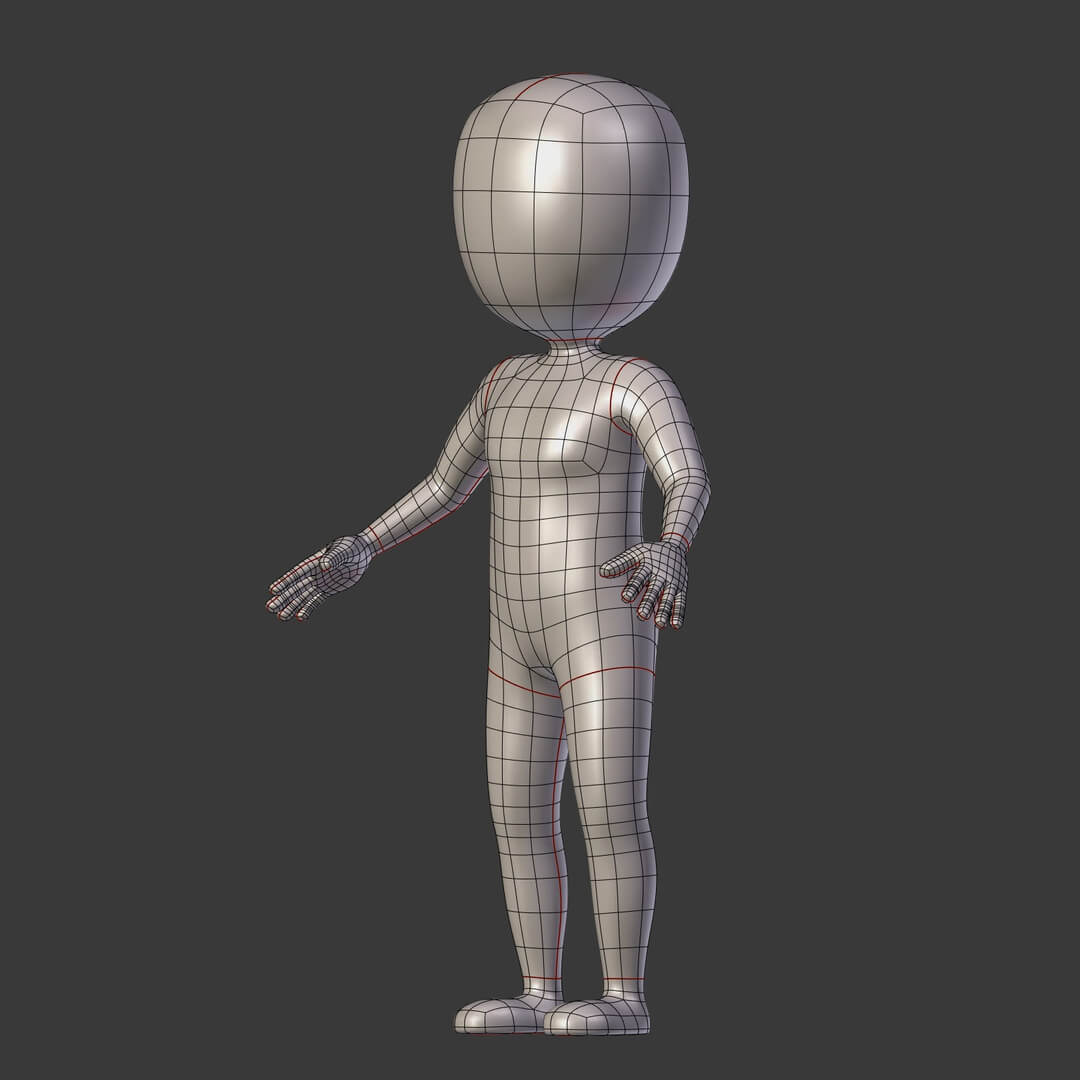 Cartoon Stickman - Character - Man - Athlete - Boy 3D Model by Ocstard
